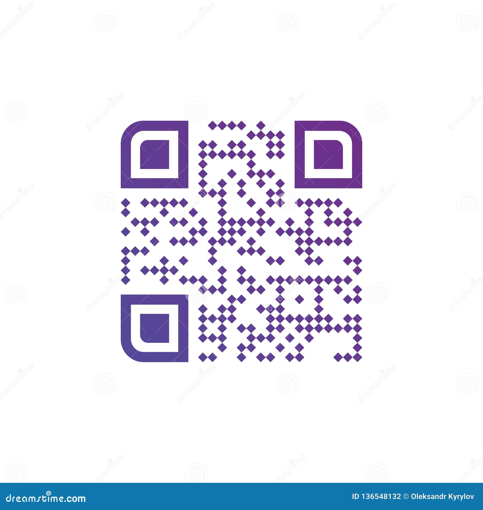 Creative Qr Code Icon Made Out of Stars. Vector Illustration Isolated ...