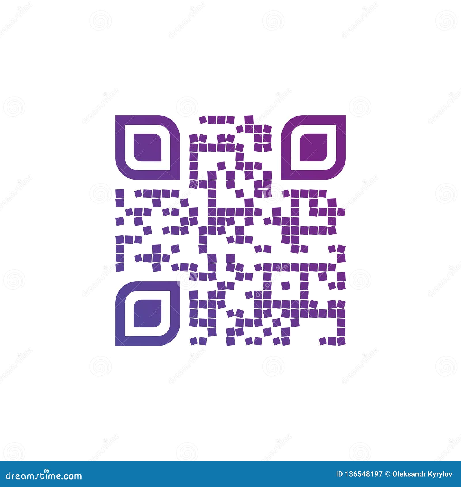 Creative Qr Code Icon Made Out of Stars. Vector Illustration Isolated ...