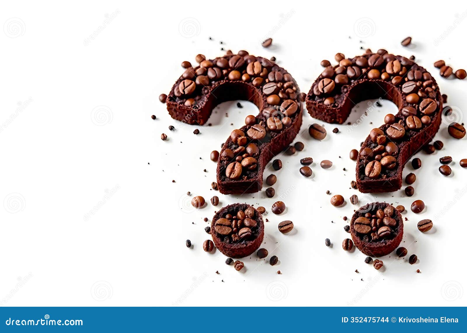 Creative Question Mark Shapes Made of Chocolate and Coffee Beans ...