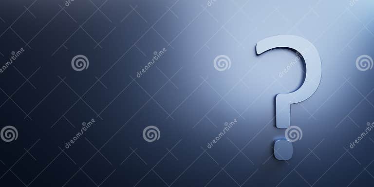Creative Question Marks on Blue Wallpaper with Mock Up Place. Ask ...