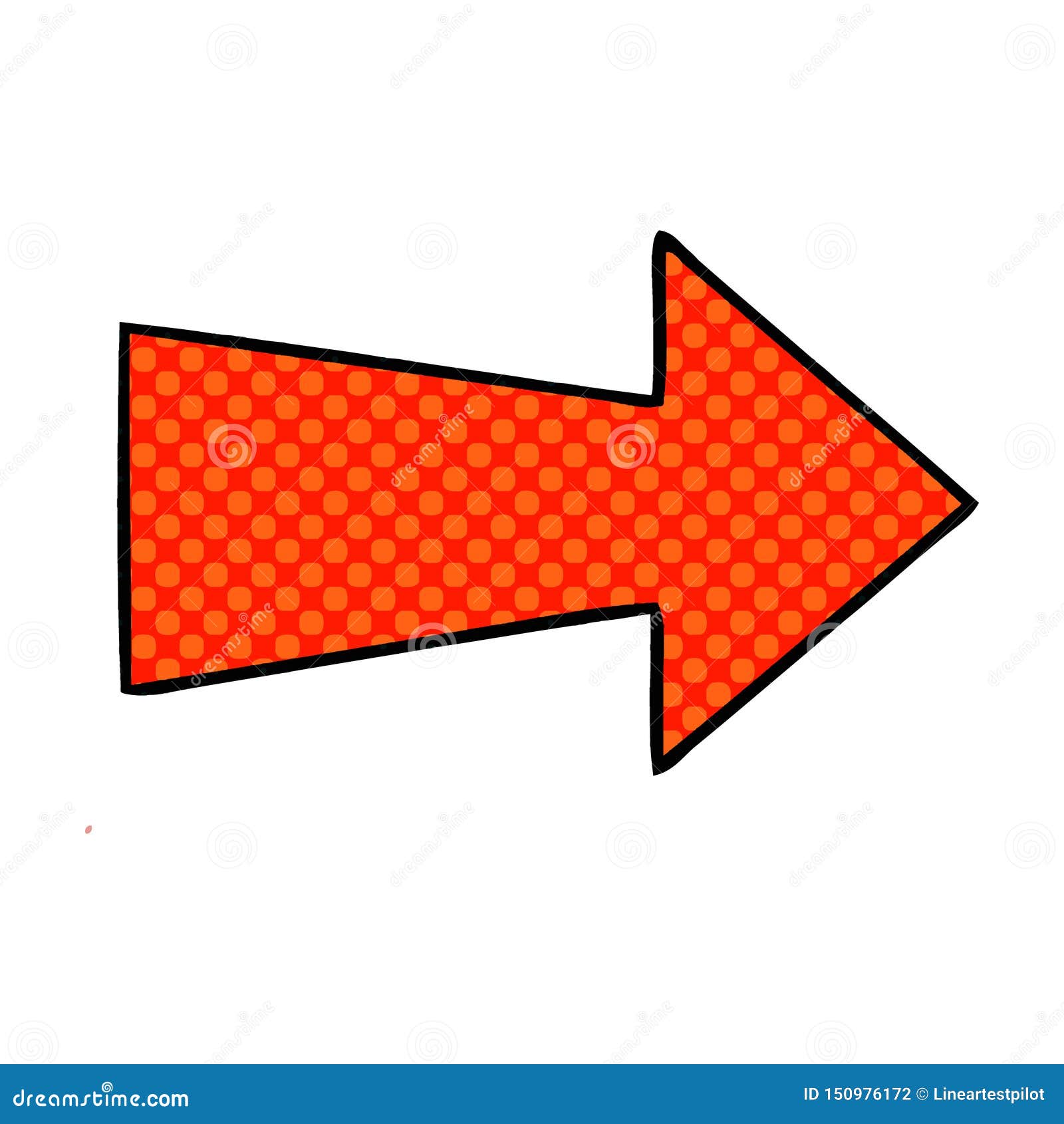 A Creative Quirky Comic Book Style Cartoon Arrow Stock Vector ...