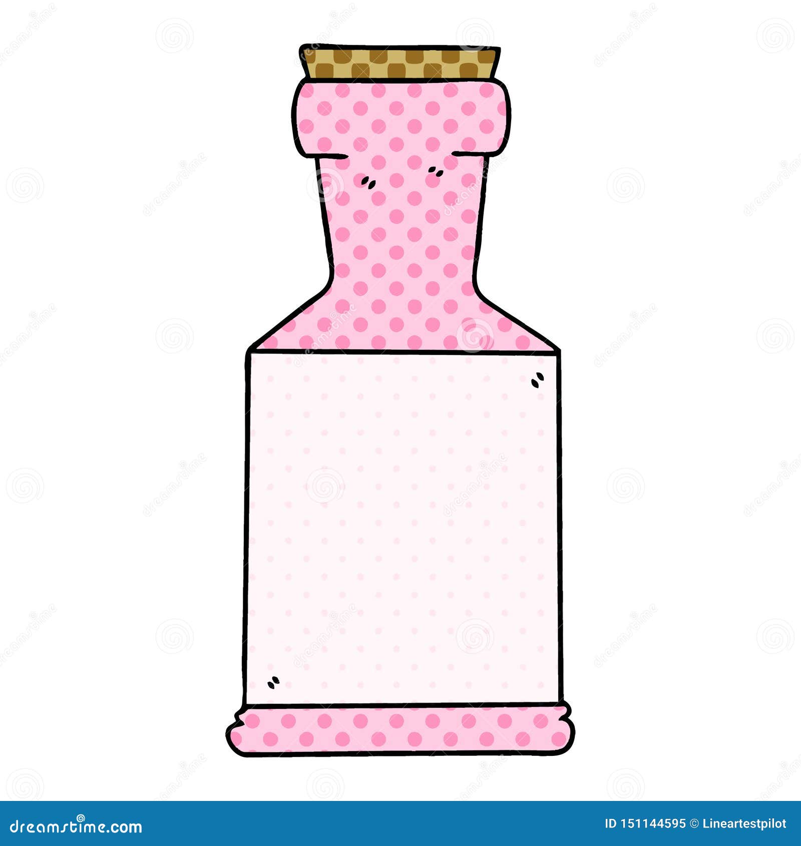 A Creative Quirky Comic Book Style Cartoon Potion Bottle Stock Vector ...