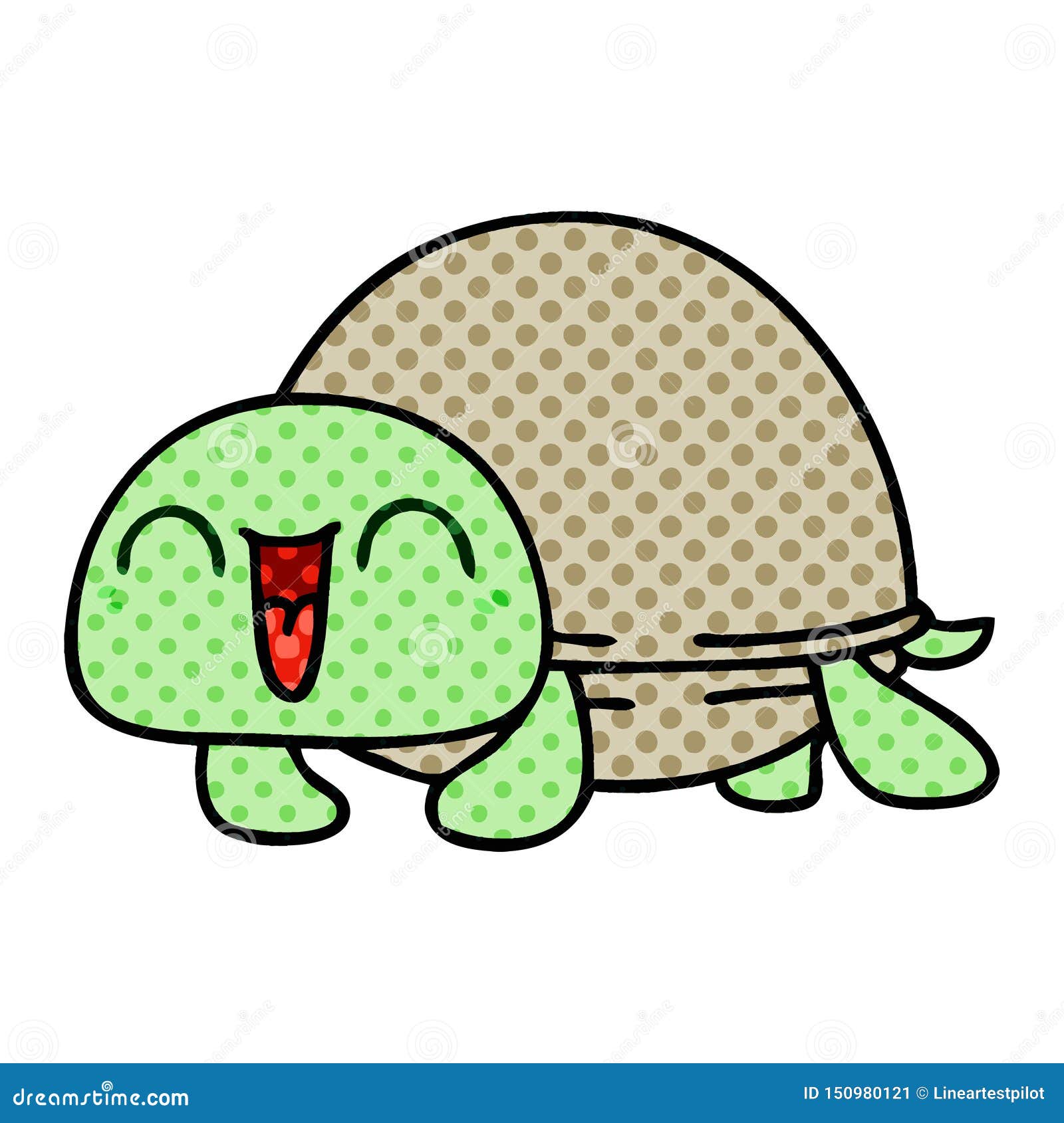 A Creative Quirky Comic Book Style Cartoon Turtle Stock Vector ...
