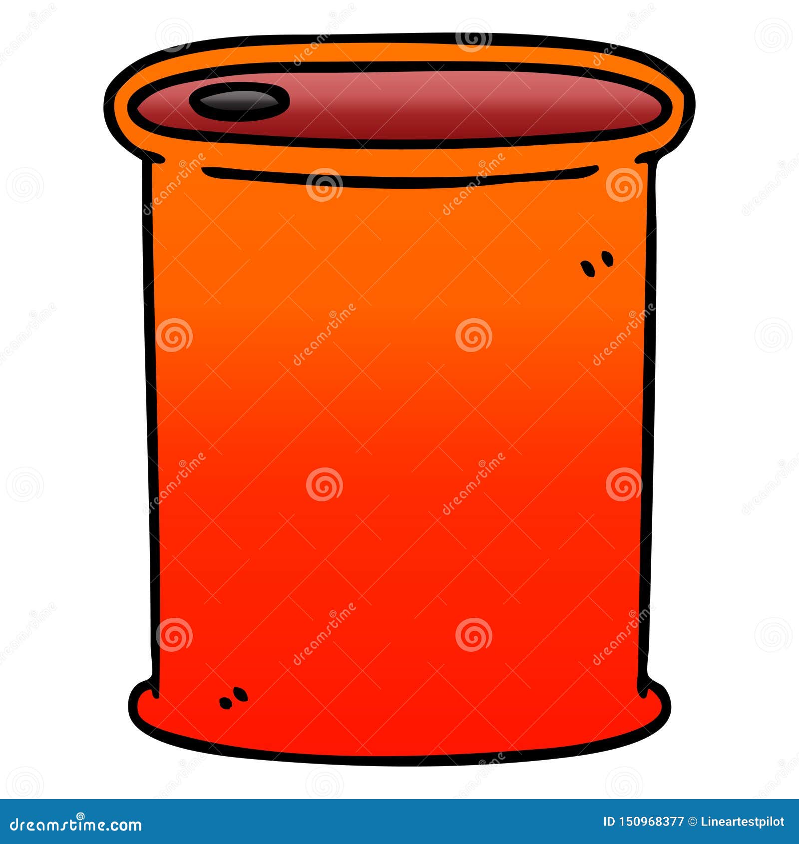 A Creative Quirky Gradient Shaded Cartoon Can Stock Vector ...