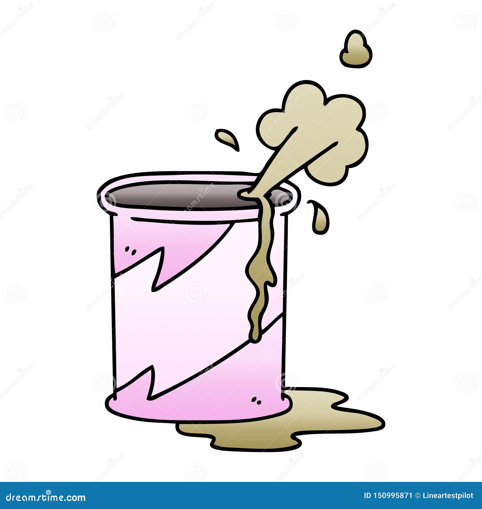 A Creative Quirky Gradient Shaded Cartoon Exploding Soda Can Stock ...