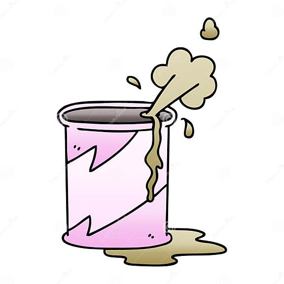 A Creative Quirky Gradient Shaded Cartoon Exploding Soda Can Stock ...