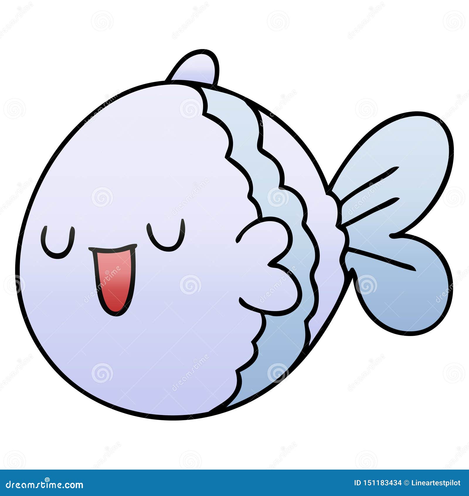 3d Cel Shaded Fish Pose In White Background Royalty-Free Stock Photo ...