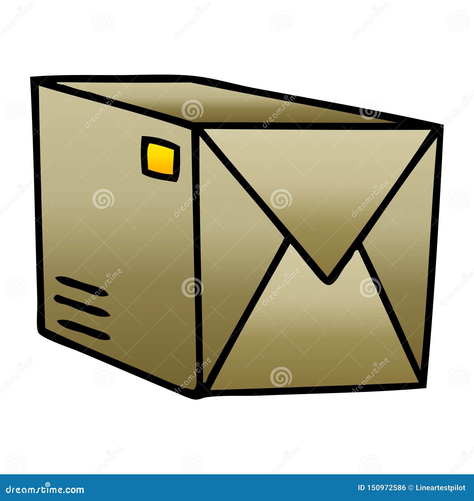 A Creative Quirky Gradient Shaded Cartoon Parcel Stock Vector ...
