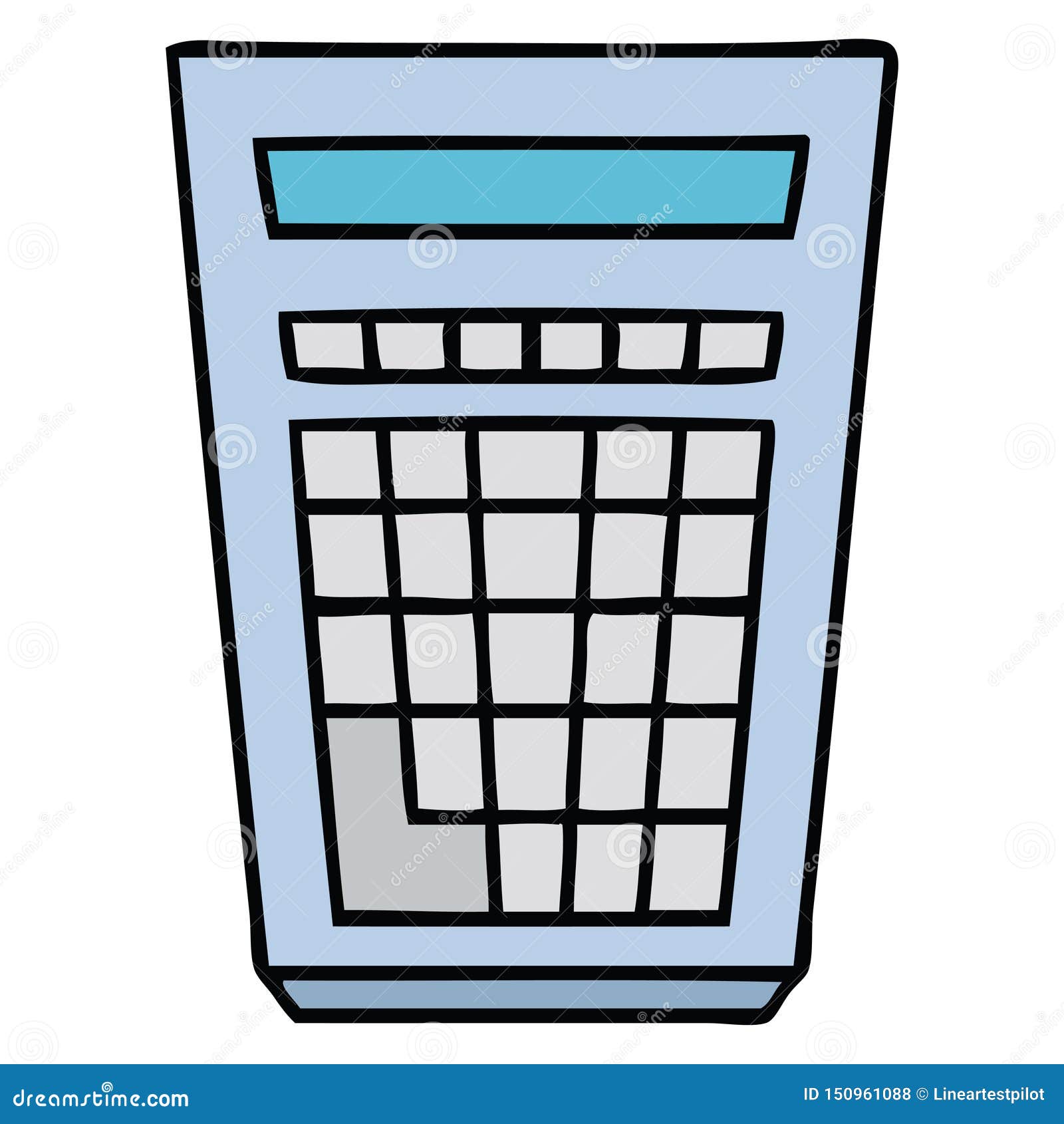 A Creative Quirky Hand Drawn Cartoon Calculator Stock Vector ...