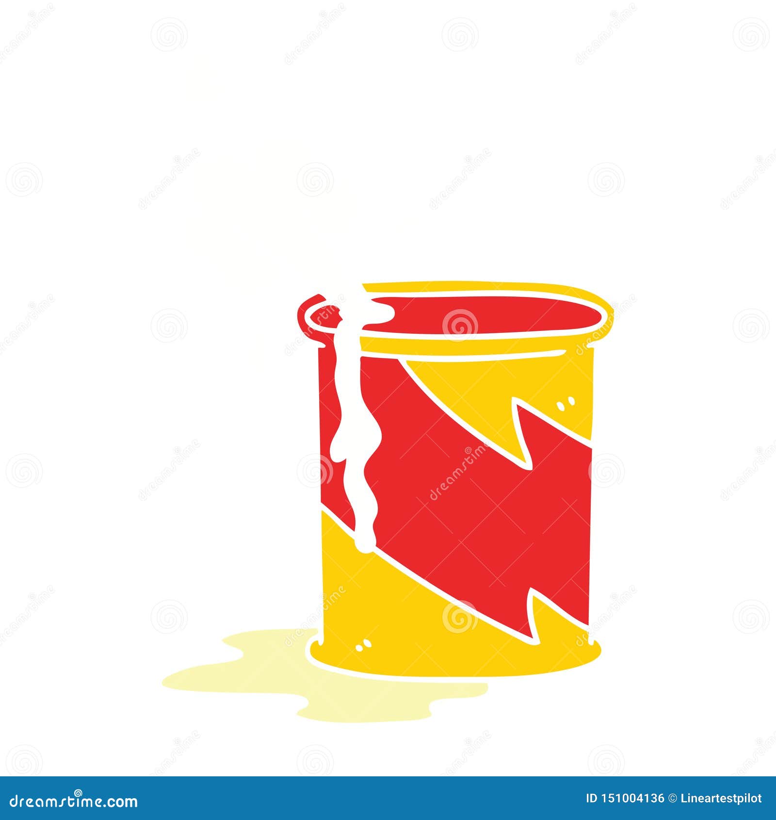 A Creative Quirky Hand Drawn Cartoon Exploding Oil Can Stock Vector ...