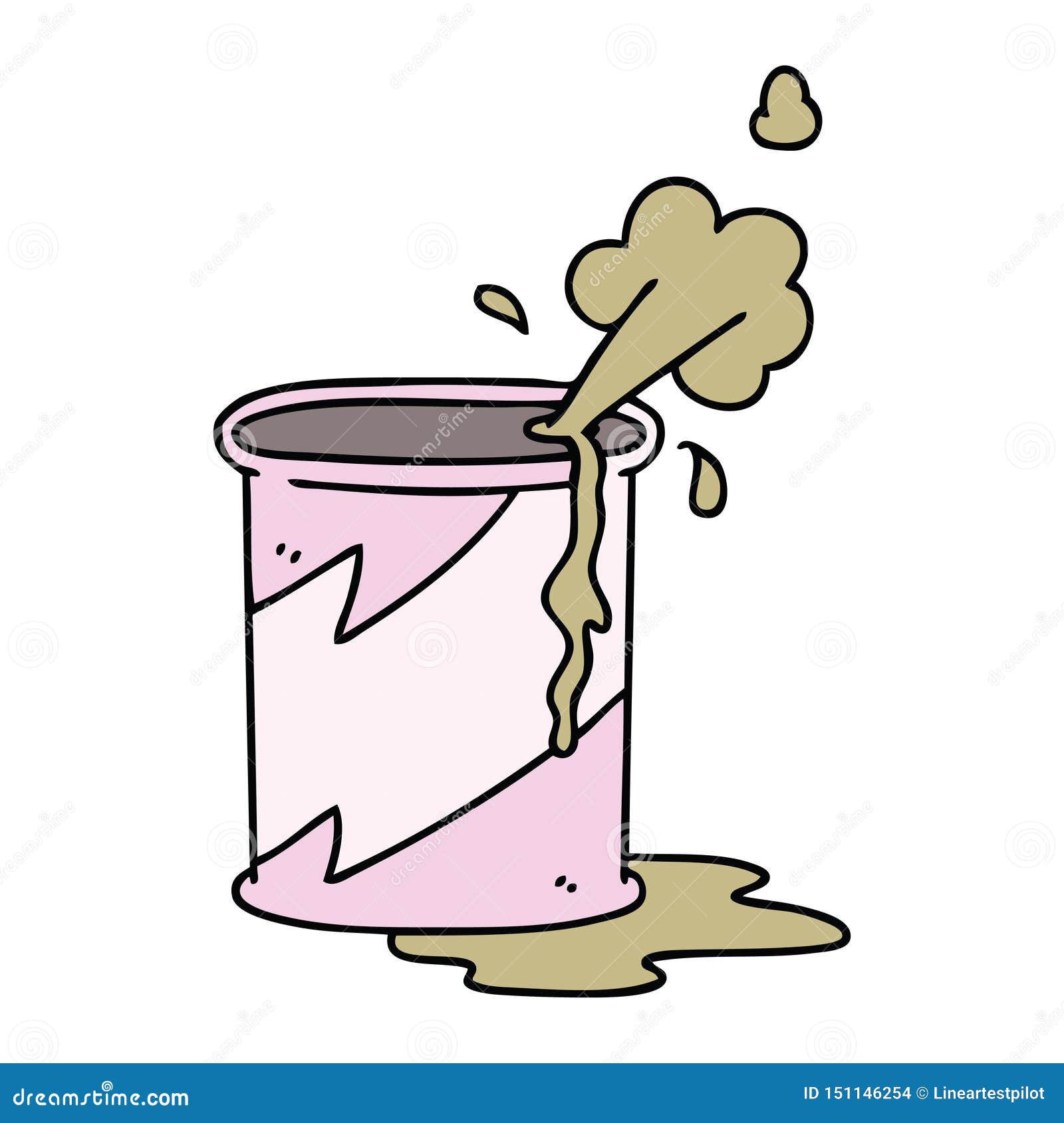 A Creative Quirky Hand Drawn Cartoon Exploding Soda Can Stock Vector ...