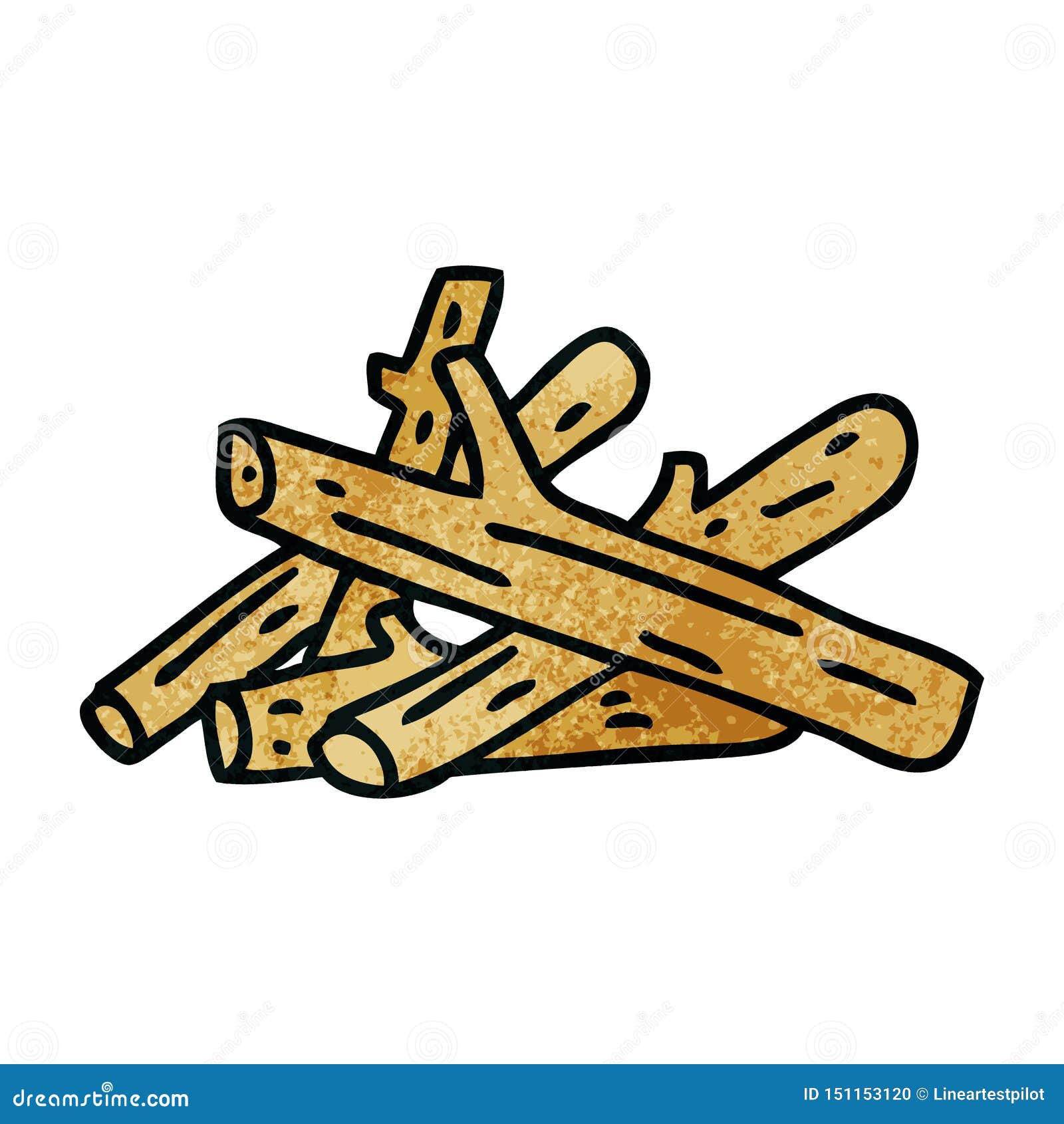 A Creative Quirky Hand Drawn Cartoon Logs Stock Vector - Illustration ...