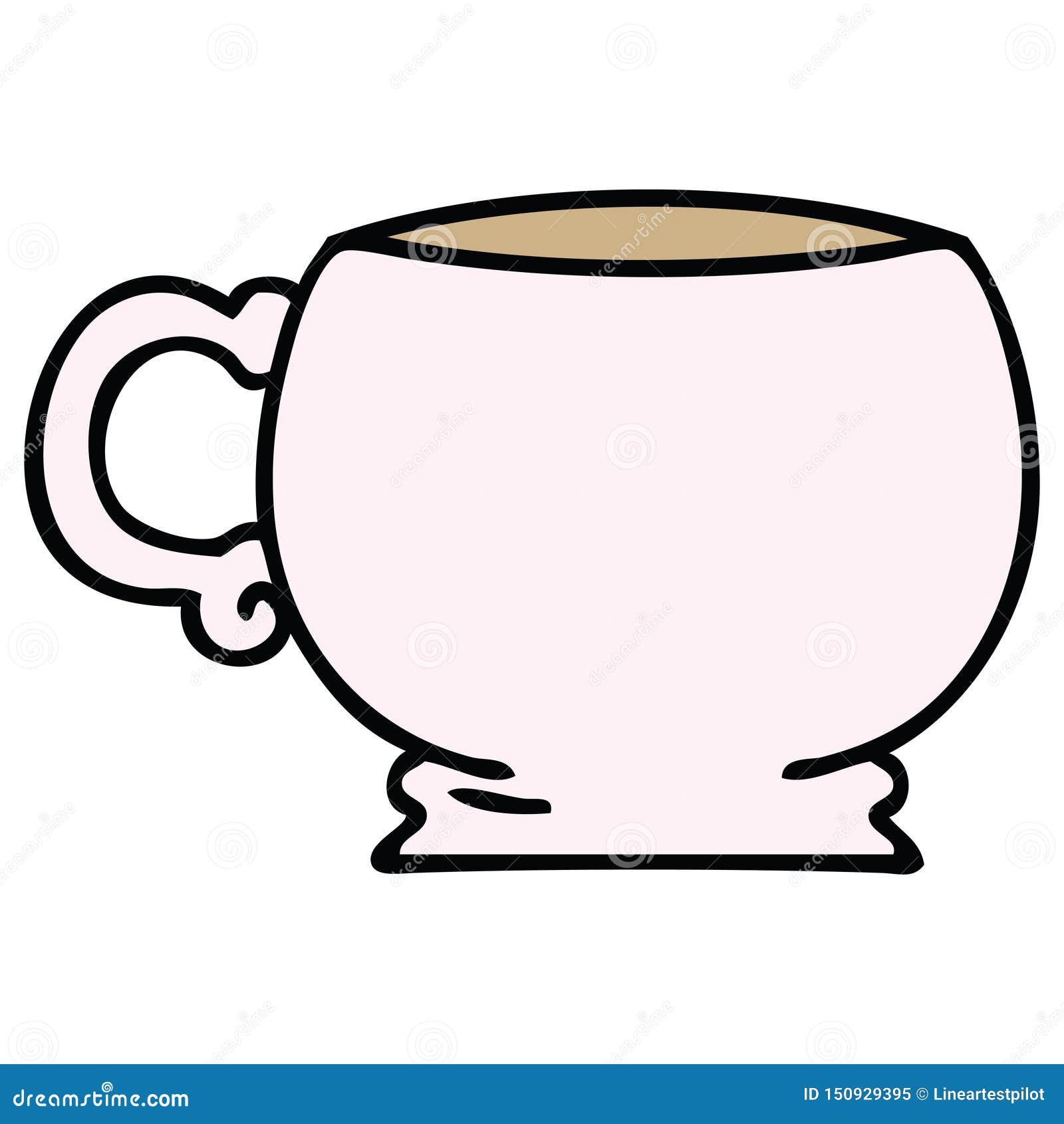 A Creative Quirky Hand Drawn Cartoon Mug Stock Vector - Illustration of ...