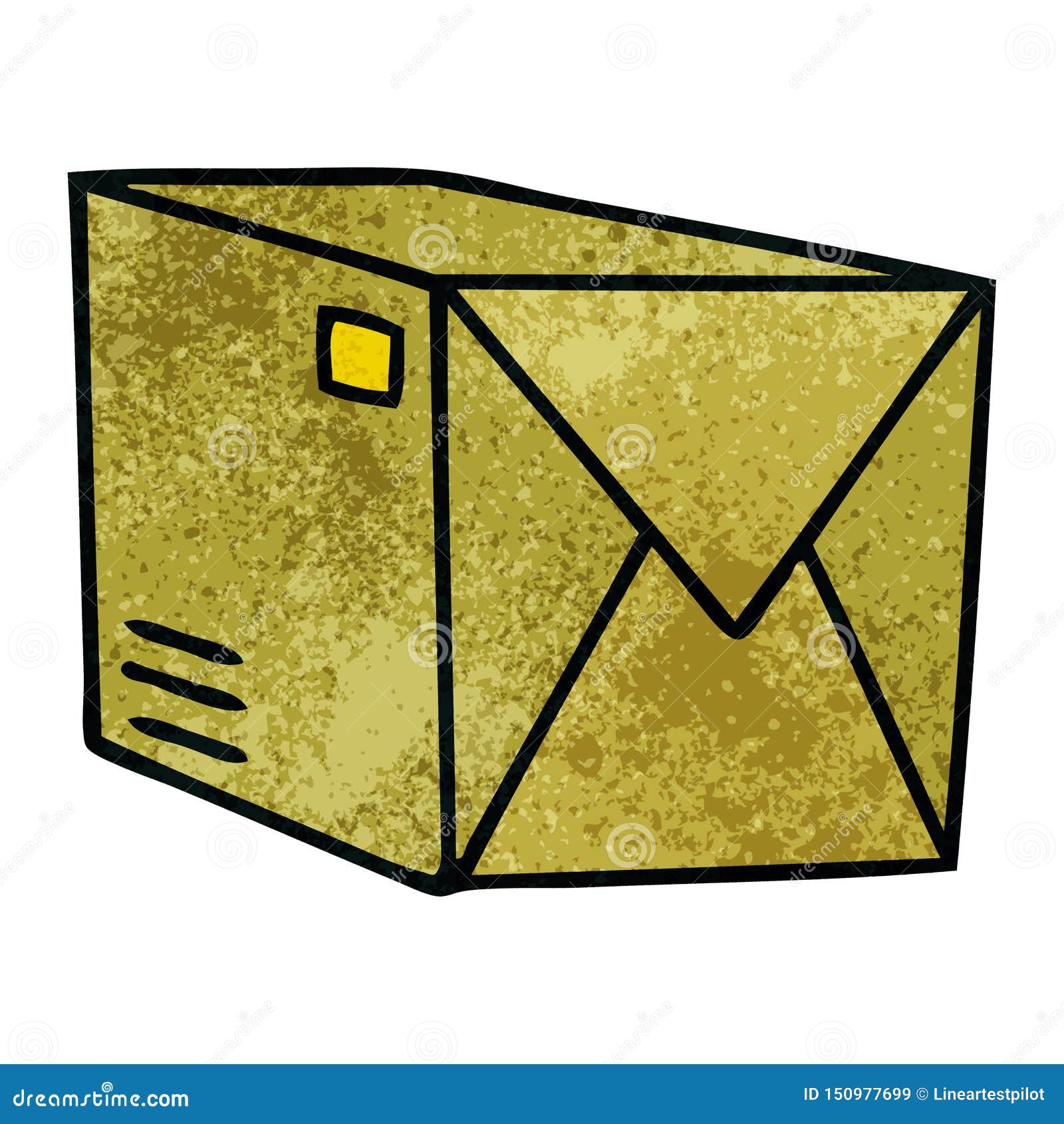 A Creative Quirky Hand Drawn Cartoon Parcel Stock Vector - Illustration ...