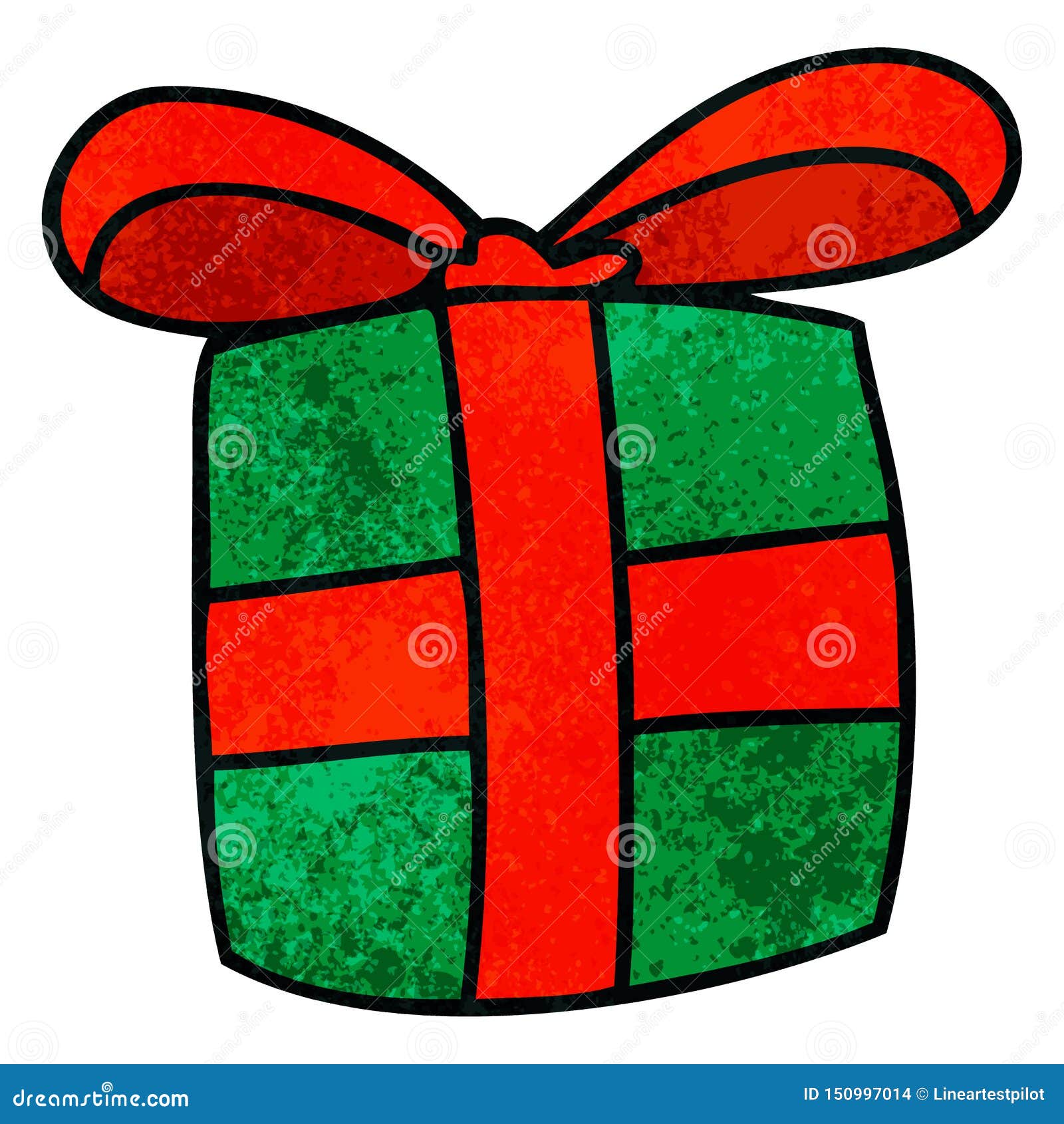 A Creative Quirky Hand Drawn Cartoon Present Stock Vector ...