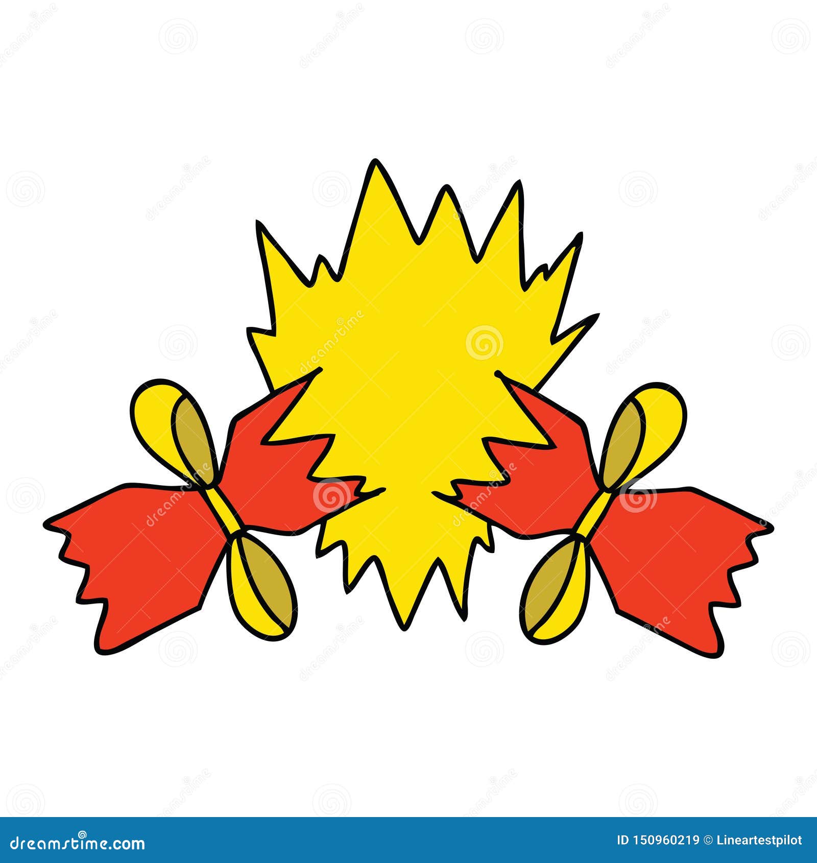A Creative Quirky Hand Drawn Cartoon Pulled Cracker Stock Vector ...