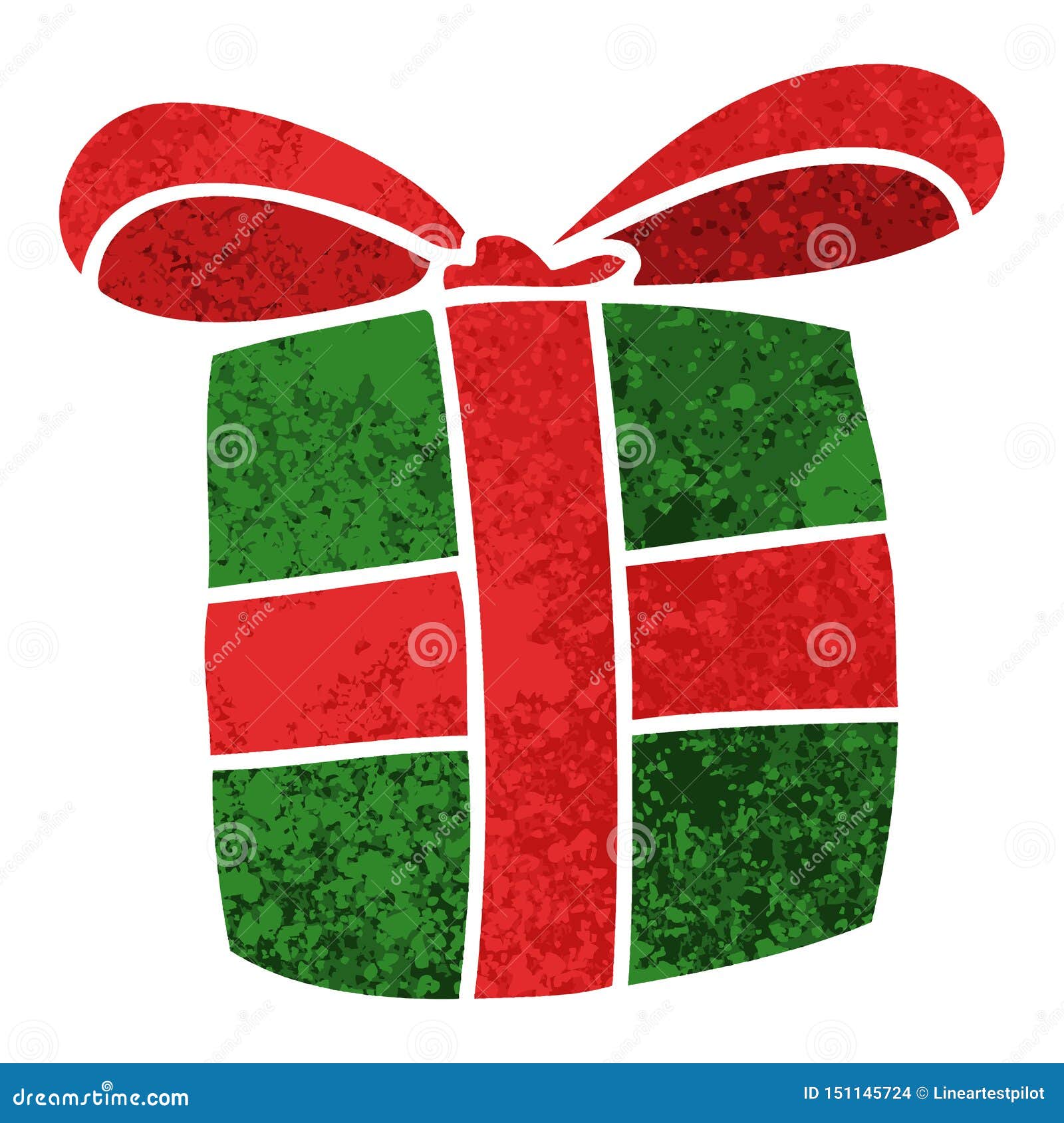 A Creative Quirky Retro Illustration Style Cartoon Present Stock Vector ...