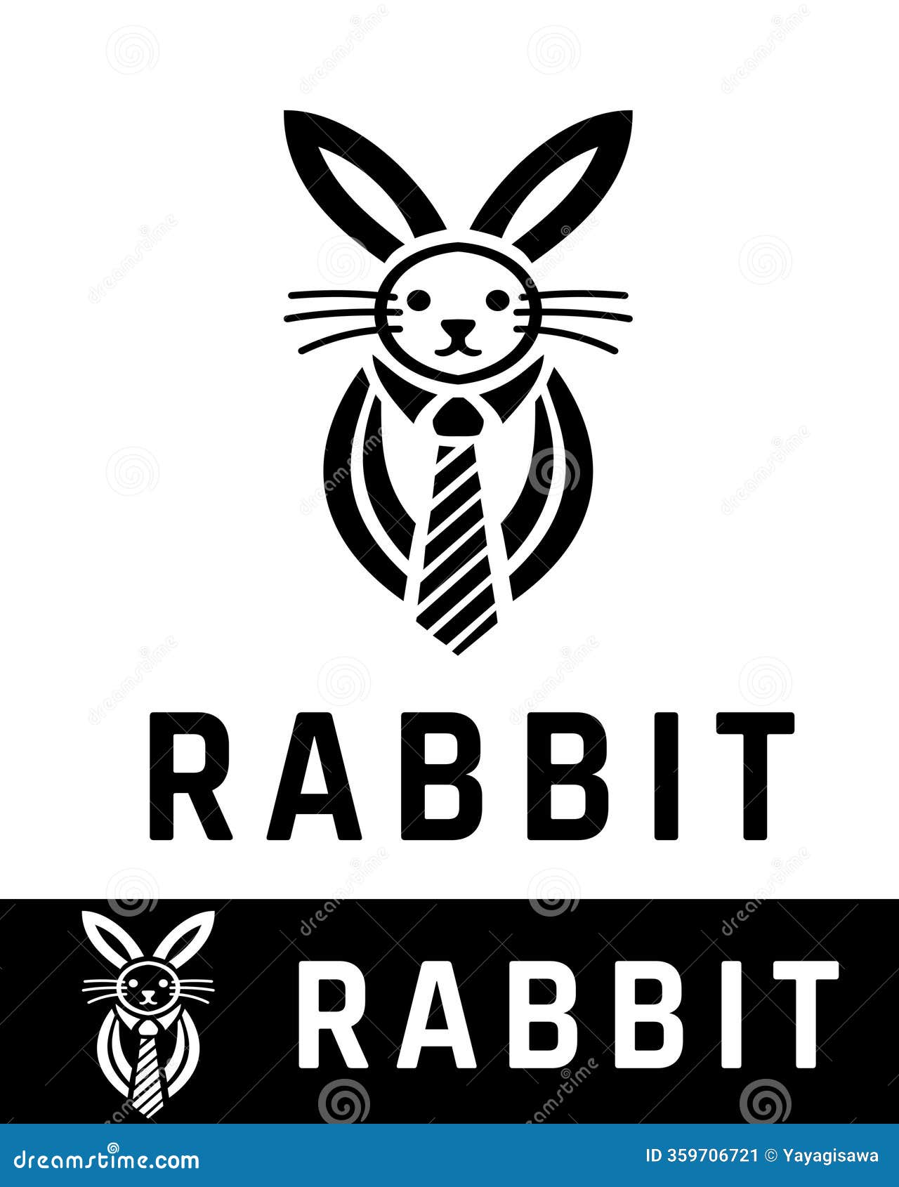 Creative Rabbit Polygon Logo Vector Illustration | CartoonDealer.com ...