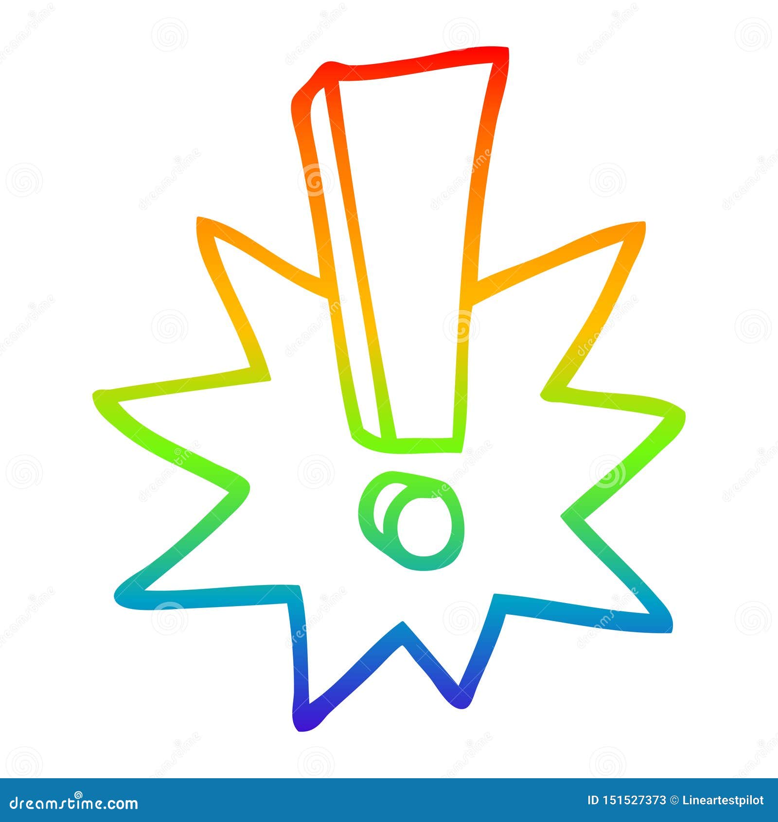 Cartoon Exclamation Mark With Square Frame | CartoonDealer.com #157374050