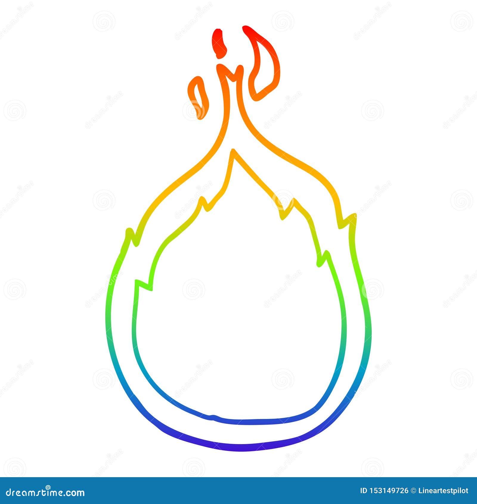 Rainbow Flames Royalty-Free Cartoon | CartoonDealer.com #4845347