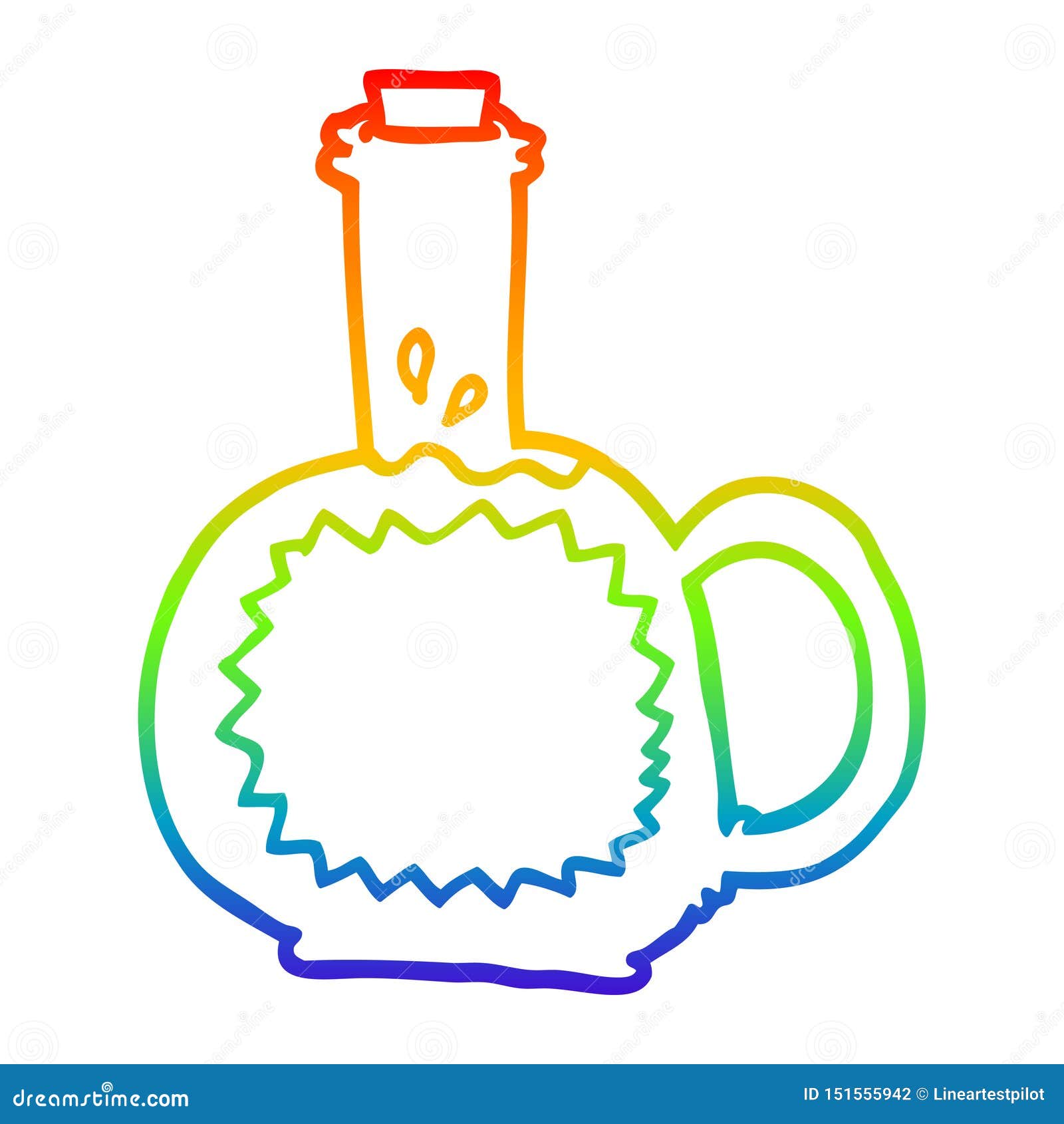 A Creative Rainbow Gradient Line Drawing Cartoon Maple Syrup Stock ...