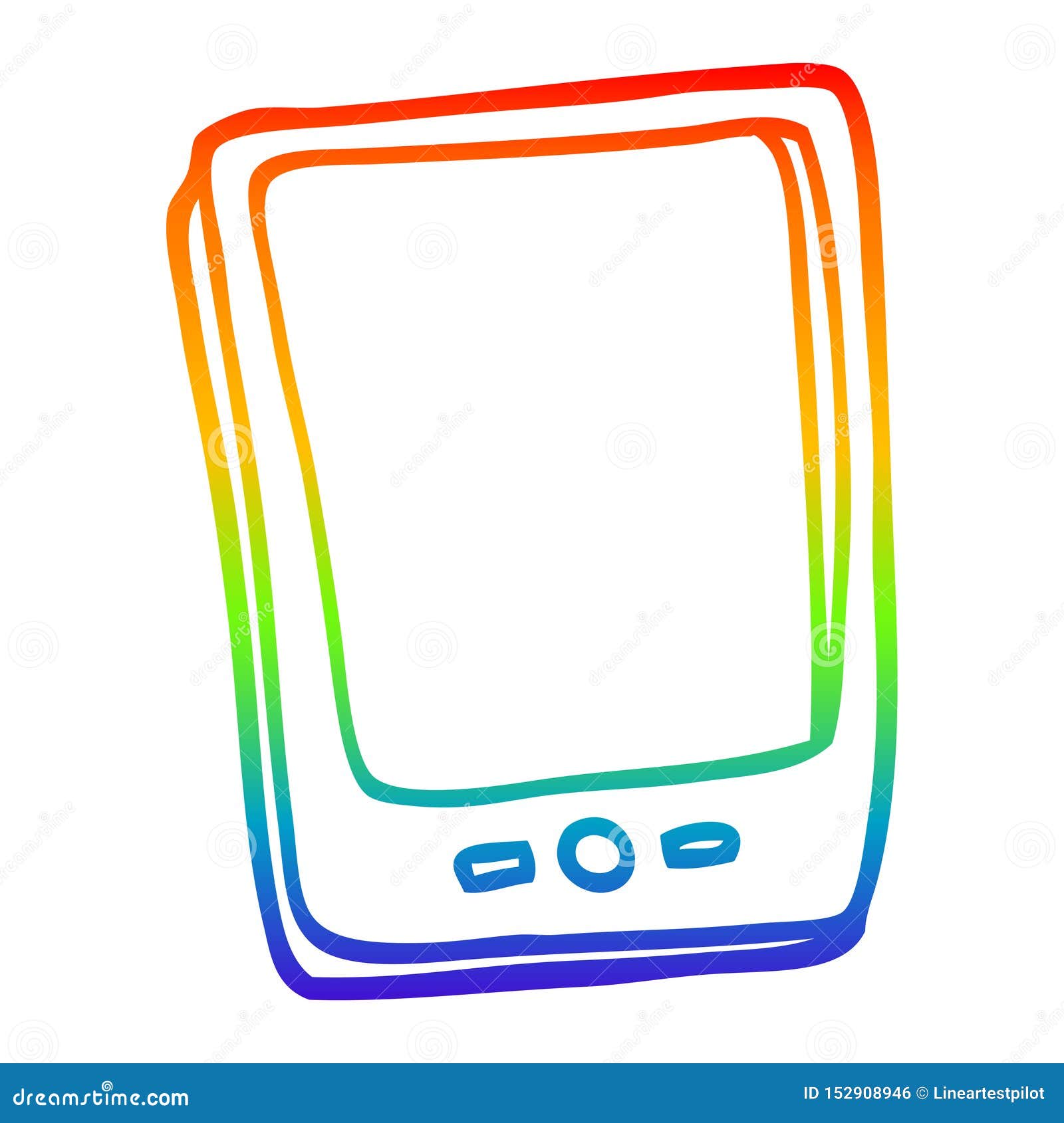 A Creative Rainbow Gradient Line Drawing Cartoon Touch Screen Mobile ...