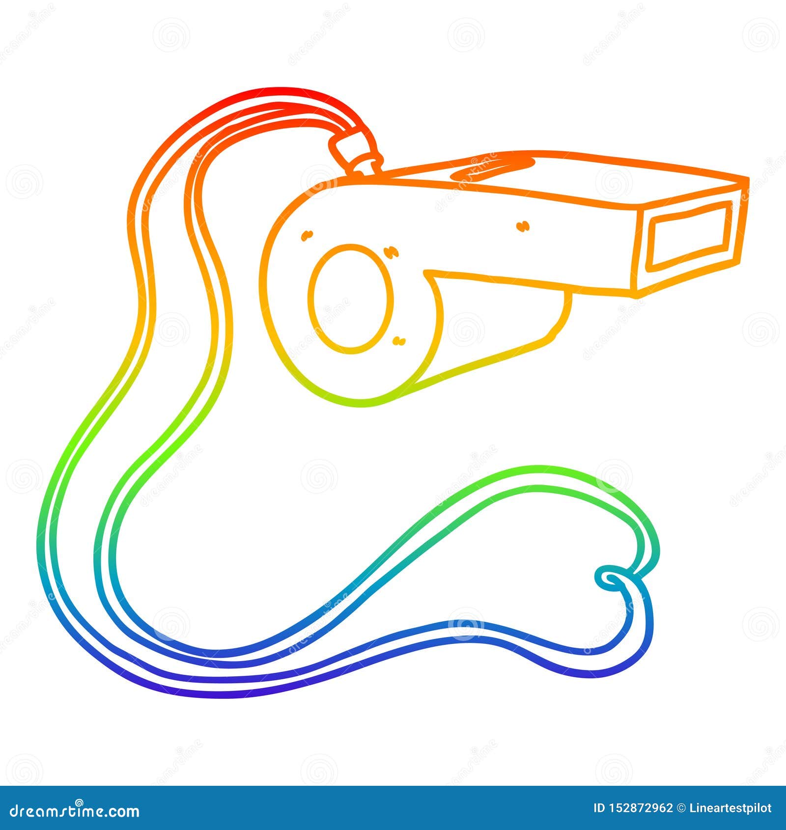 Cartoon Whistle Isolated On White Background Stock Photography ...