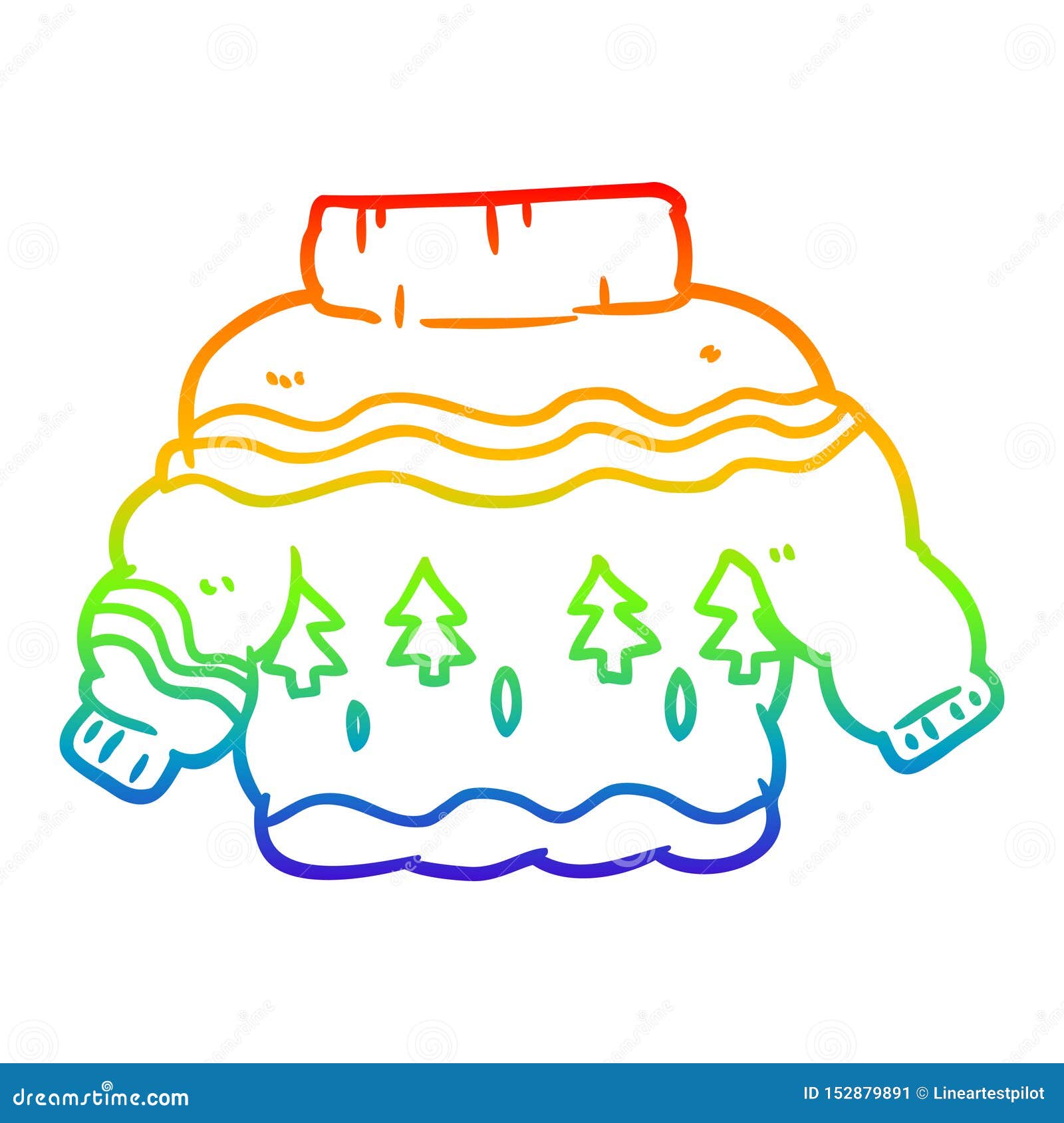A Creative Rainbow Gradient Line Drawing Embarrassing Christmas Jumper ...