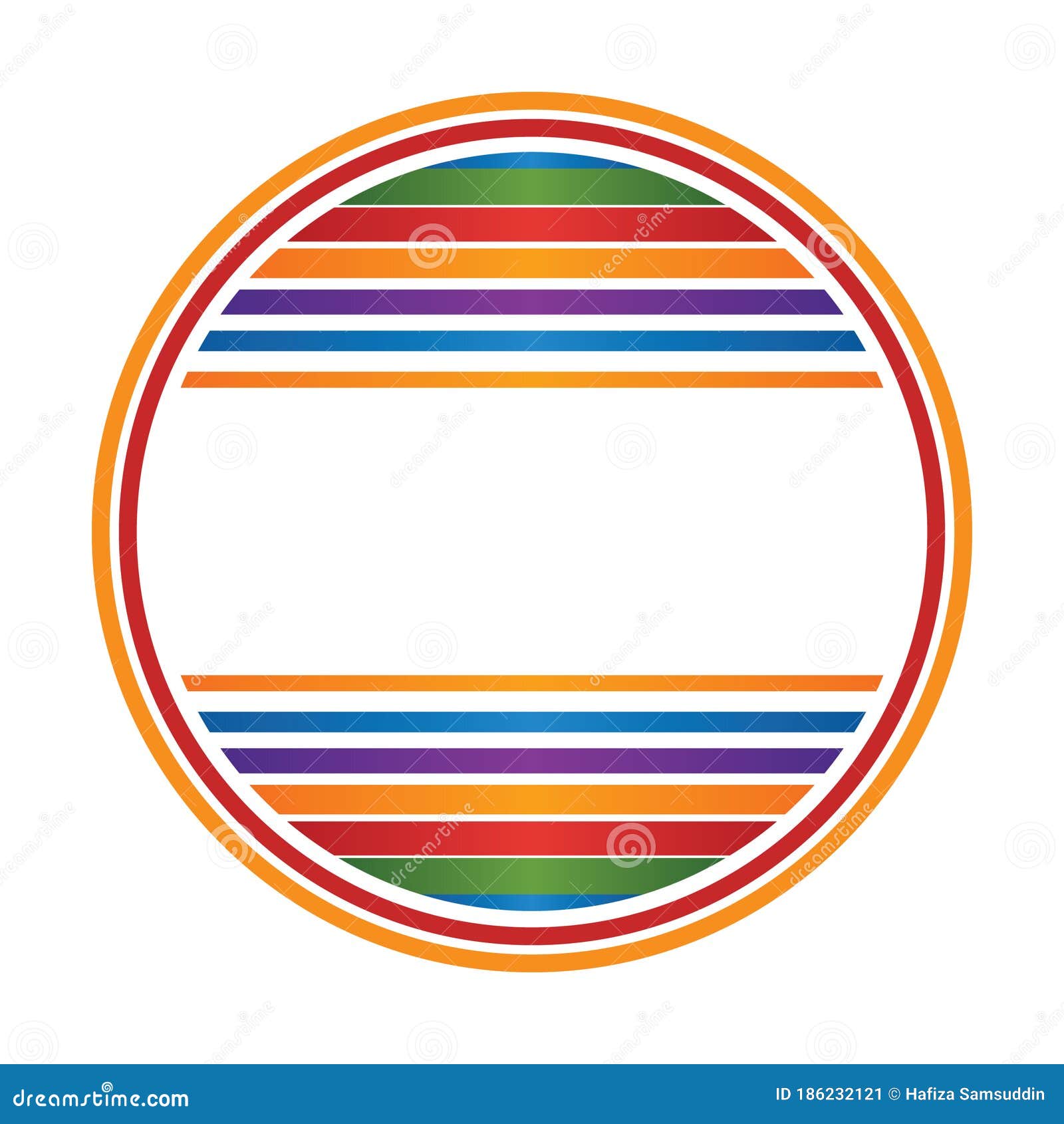 Creative Rainbow Label Design. Vector Illustration Decorative Design ...