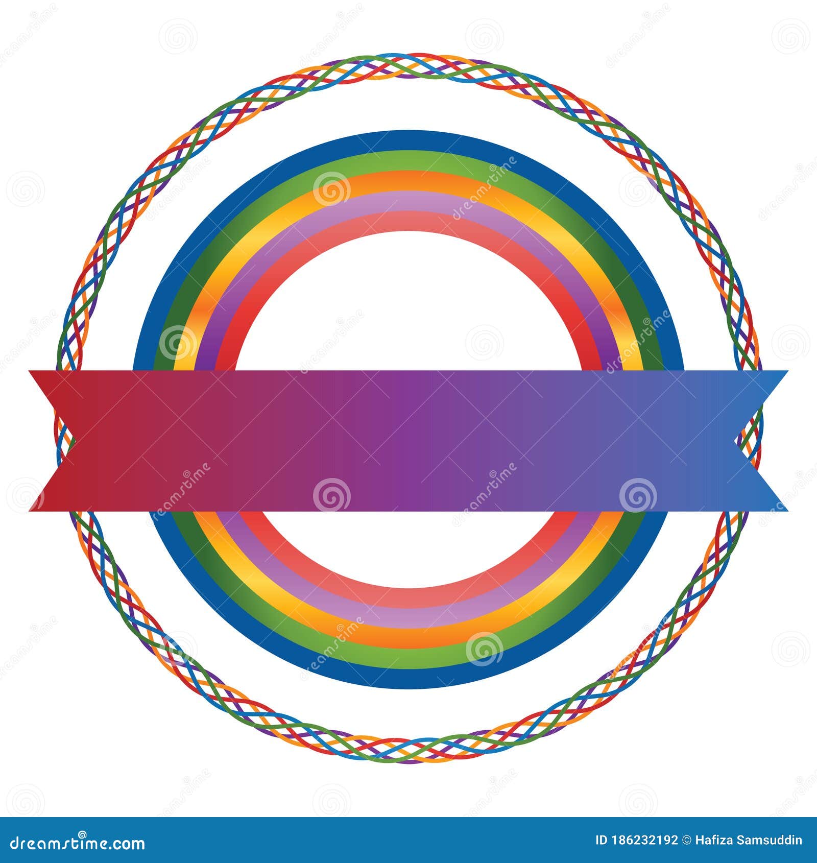 Creative Rainbow Label Design. Vector Illustration Decorative Design ...