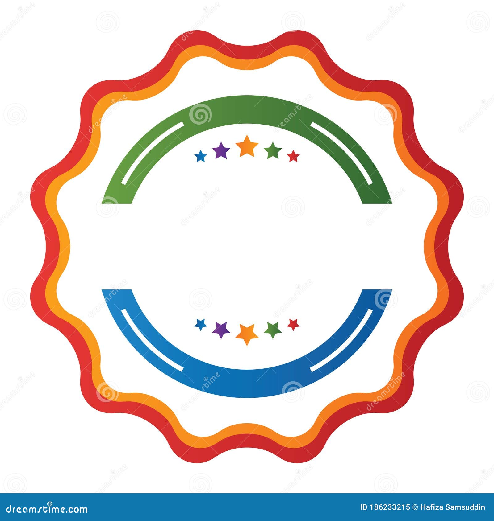 Creative Rainbow Label Design. Vector Illustration Decorative Design ...