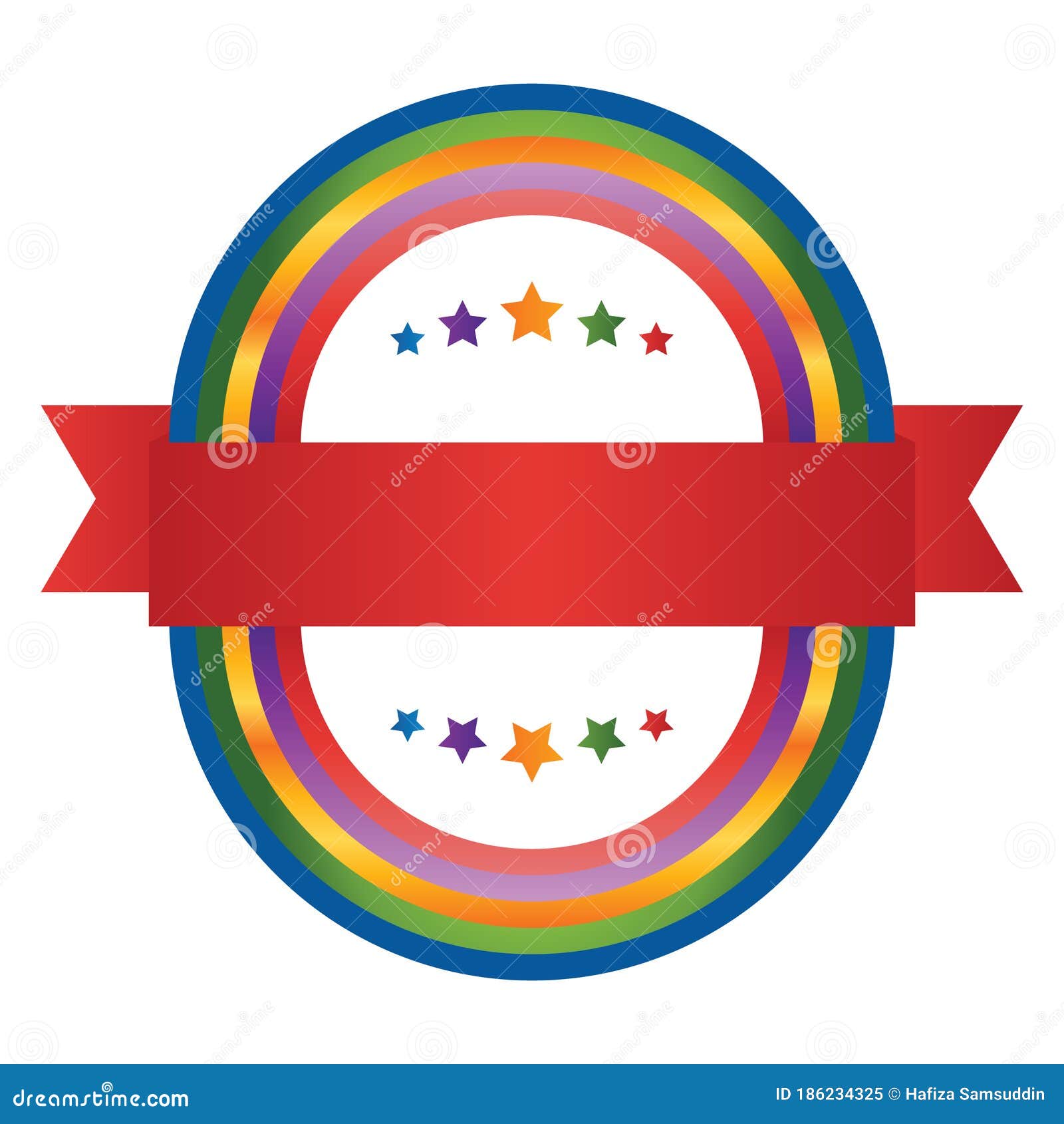 Creative Rainbow Label Design. Vector Illustration Decorative Design ...