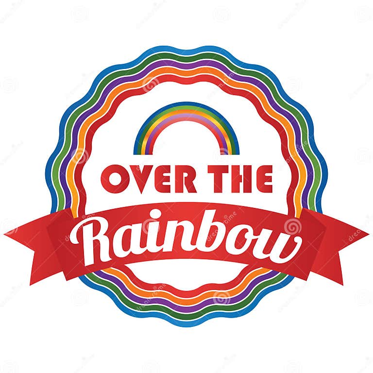 Creative Rainbow Label Design. Vector Illustration Decorative Design ...