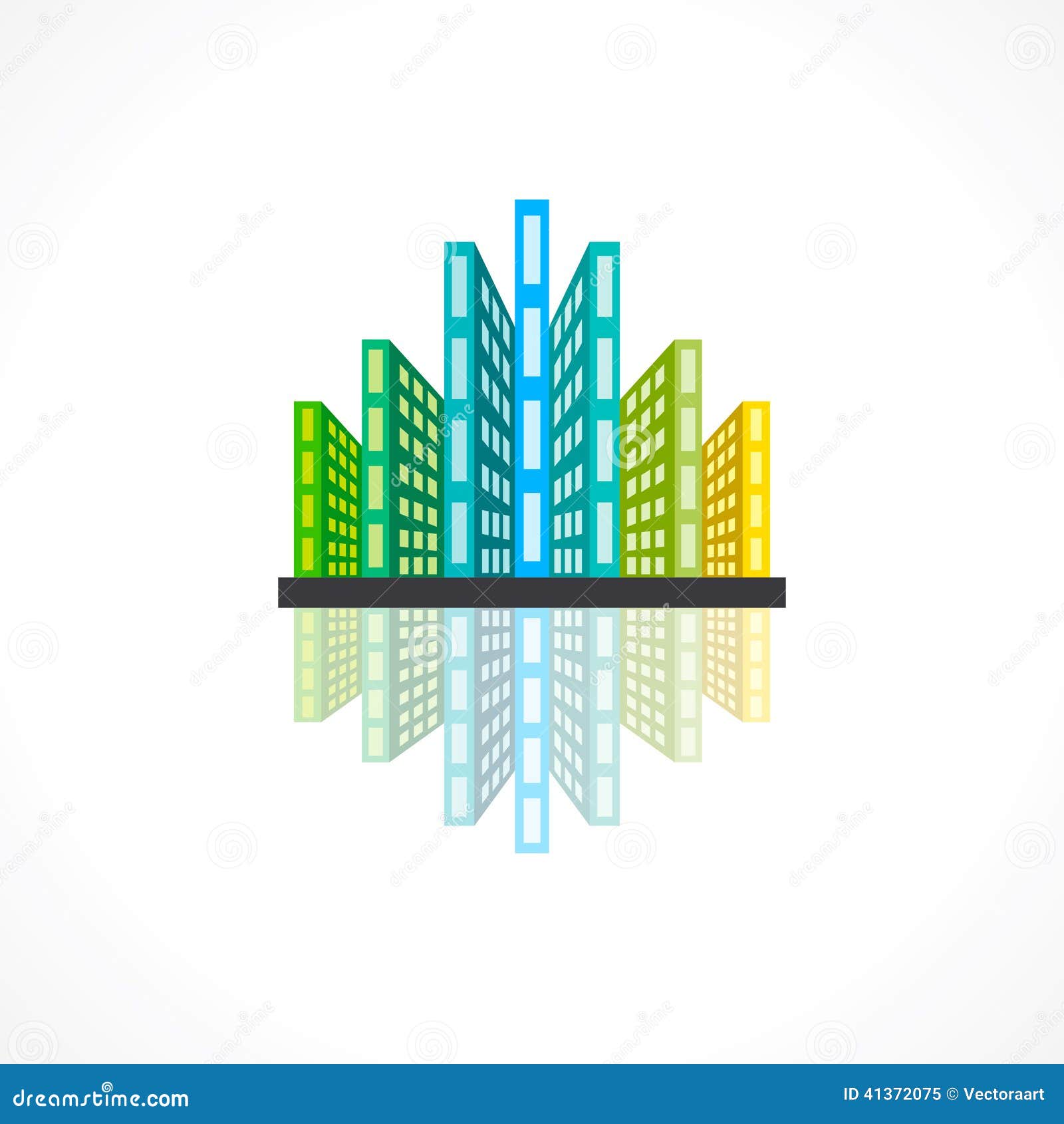 Creative Real Estate Icon Vector Stock Vector - Illustration of city ...