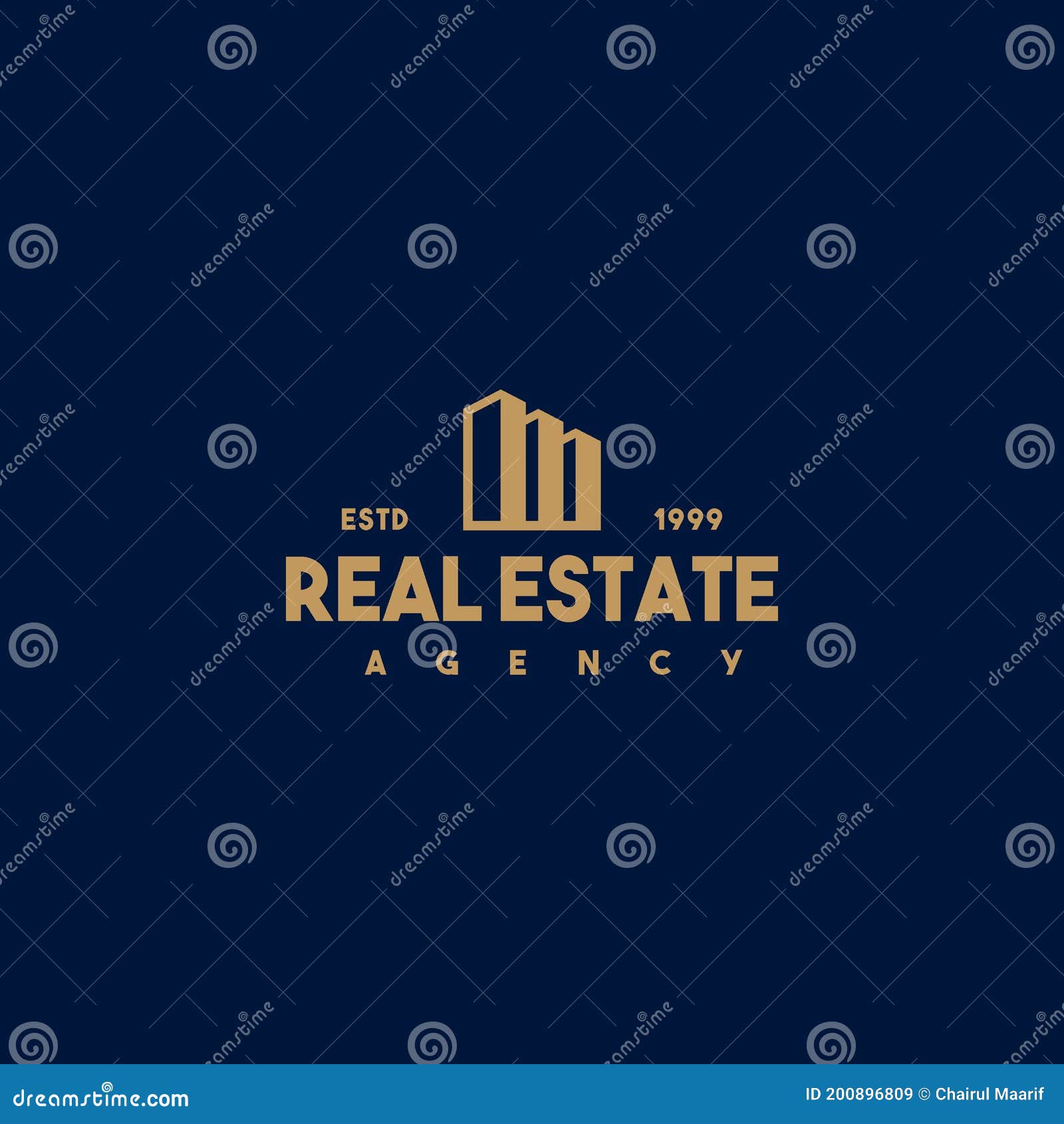 Creative Real Estate Logo Design Stock Illustration - Illustration of ...