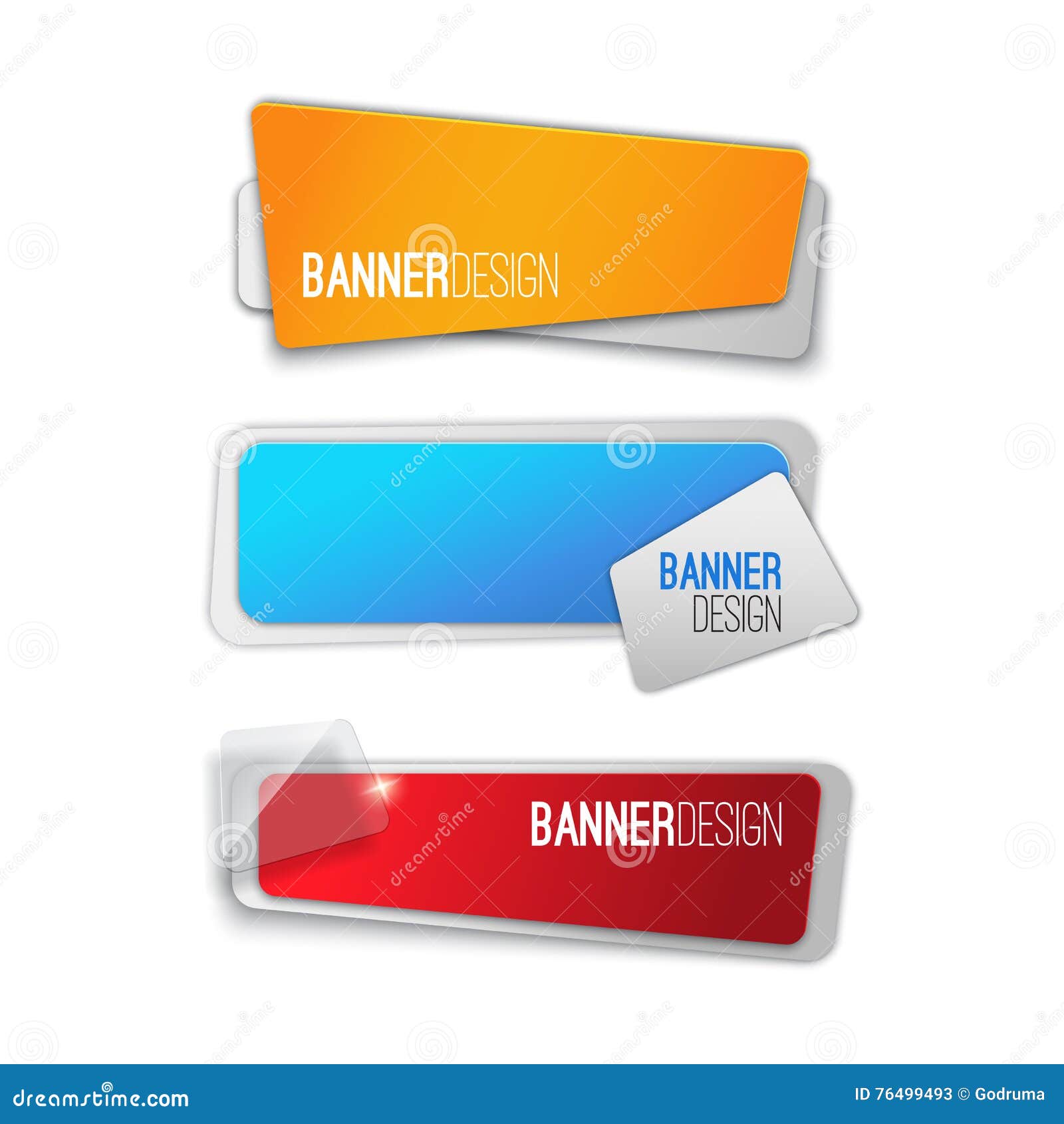 Creative Realistic Abstract Banner Design. Vector Illustration. Stock ...