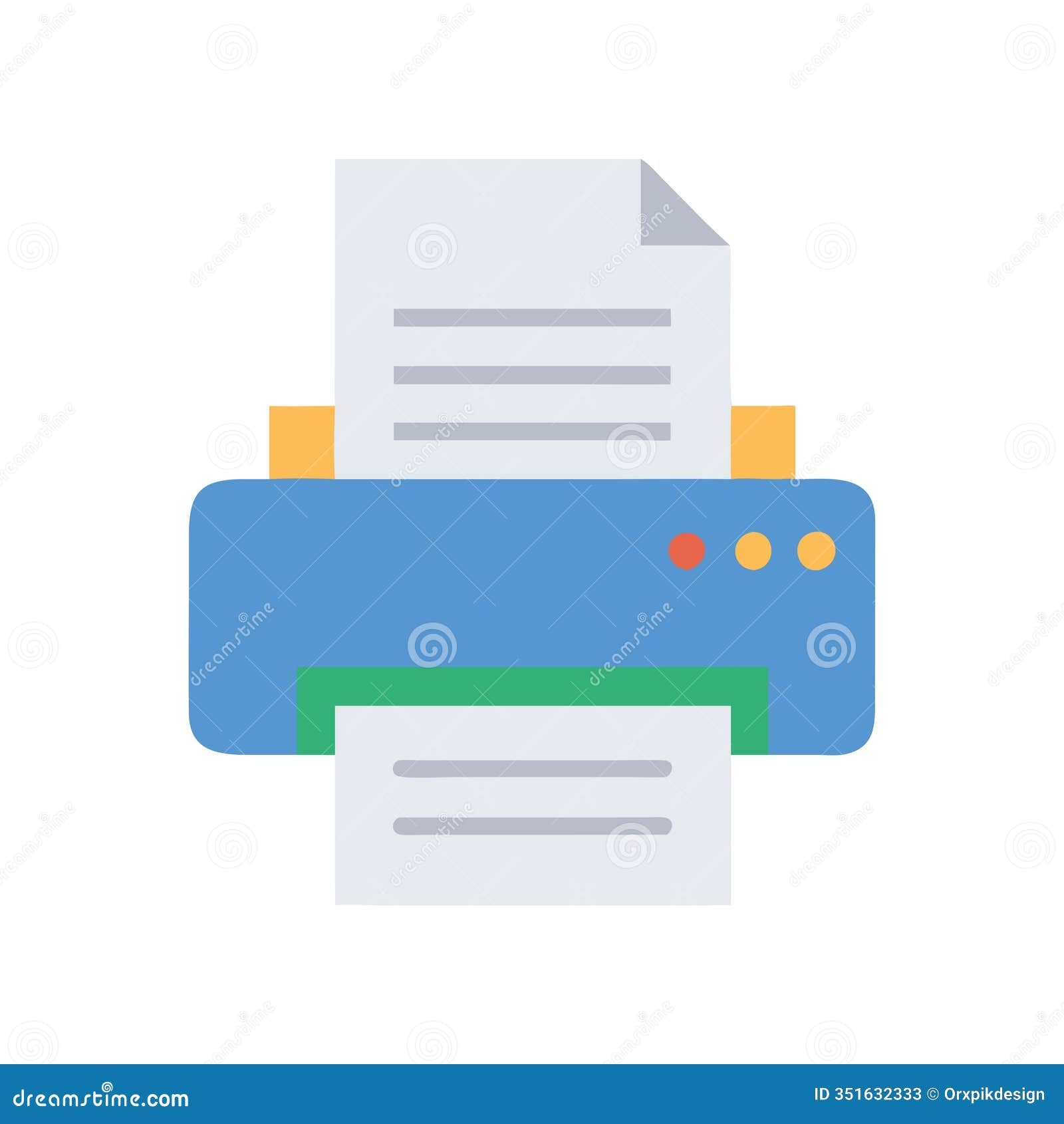 Creative Receipt Printer Icon Representation Stock Illustration ...