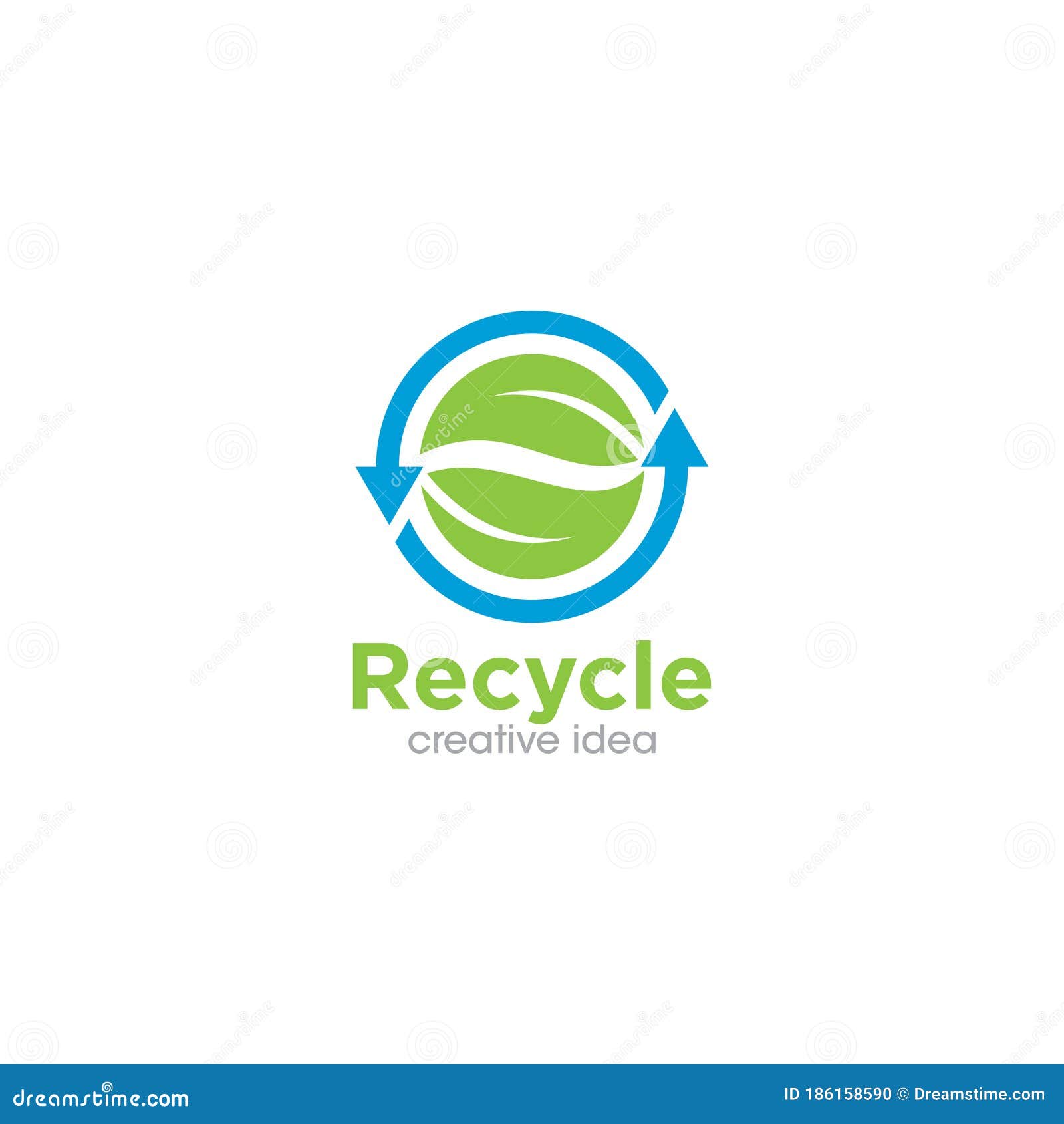 Creative Recycle Logo Design Template Stock Vector - Illustration of ...