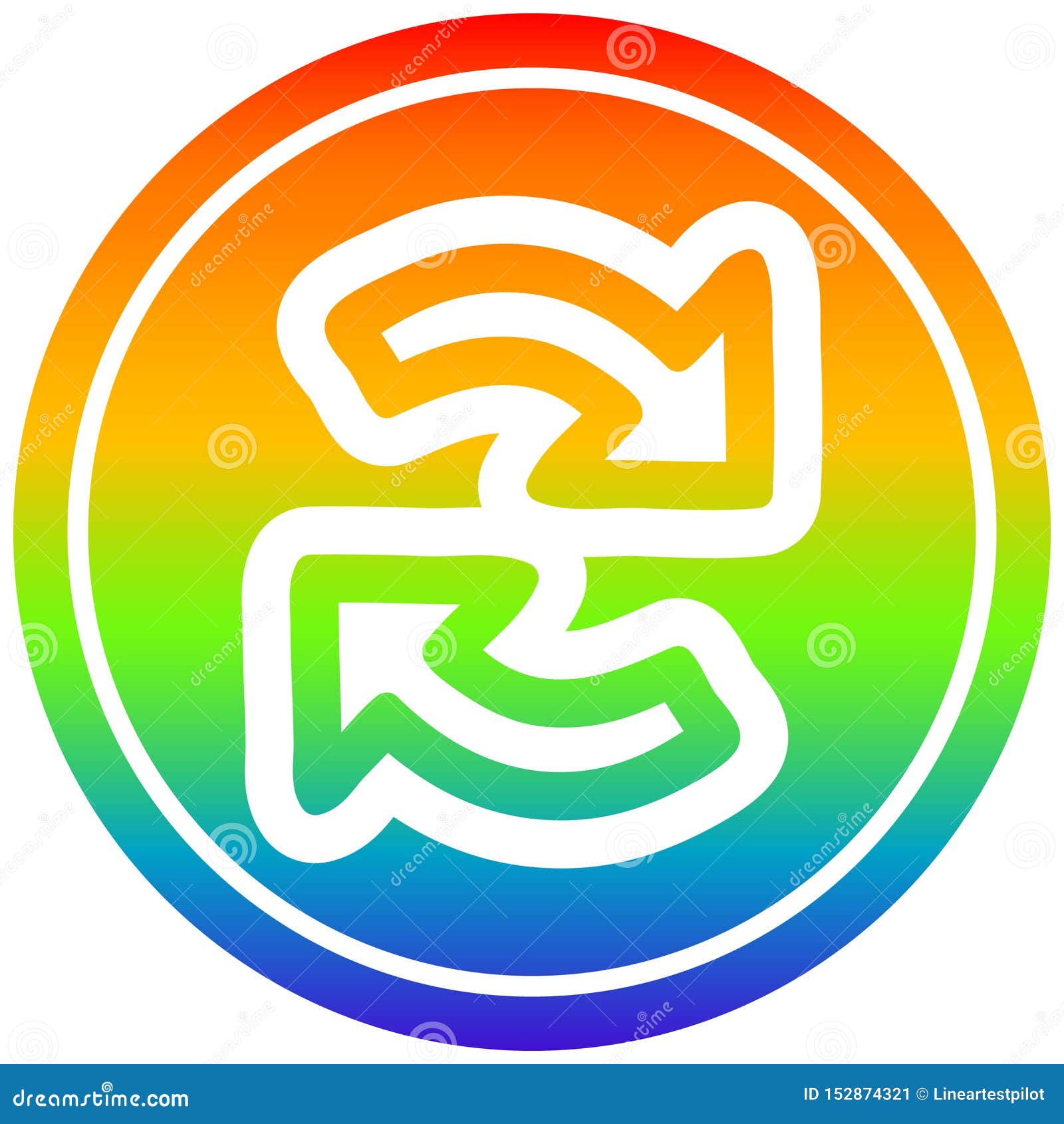 Rainbow Of Recycling Symbols Stock Photo | CartoonDealer.com #14182638