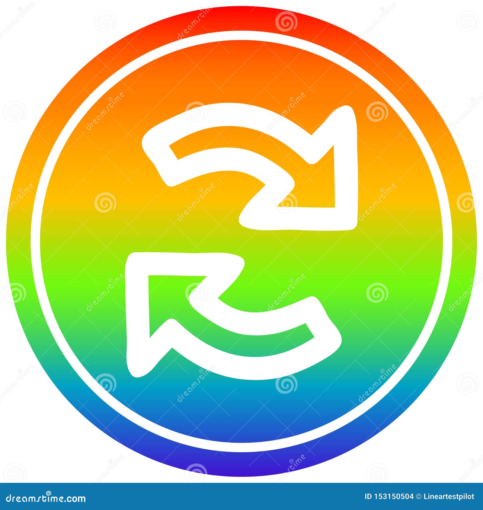 Rainbow Of Recycling Symbols Stock Photo | CartoonDealer.com #14182638