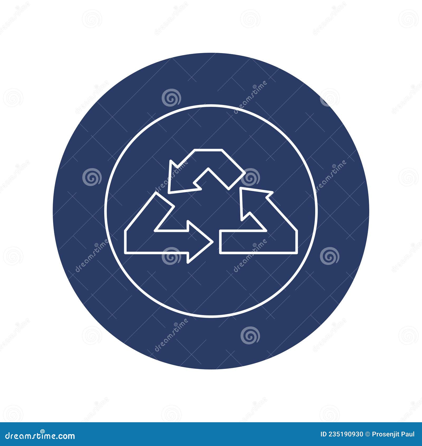 Creative Recycling Shape Icon Vector Stock Vector - Illustration of ...
