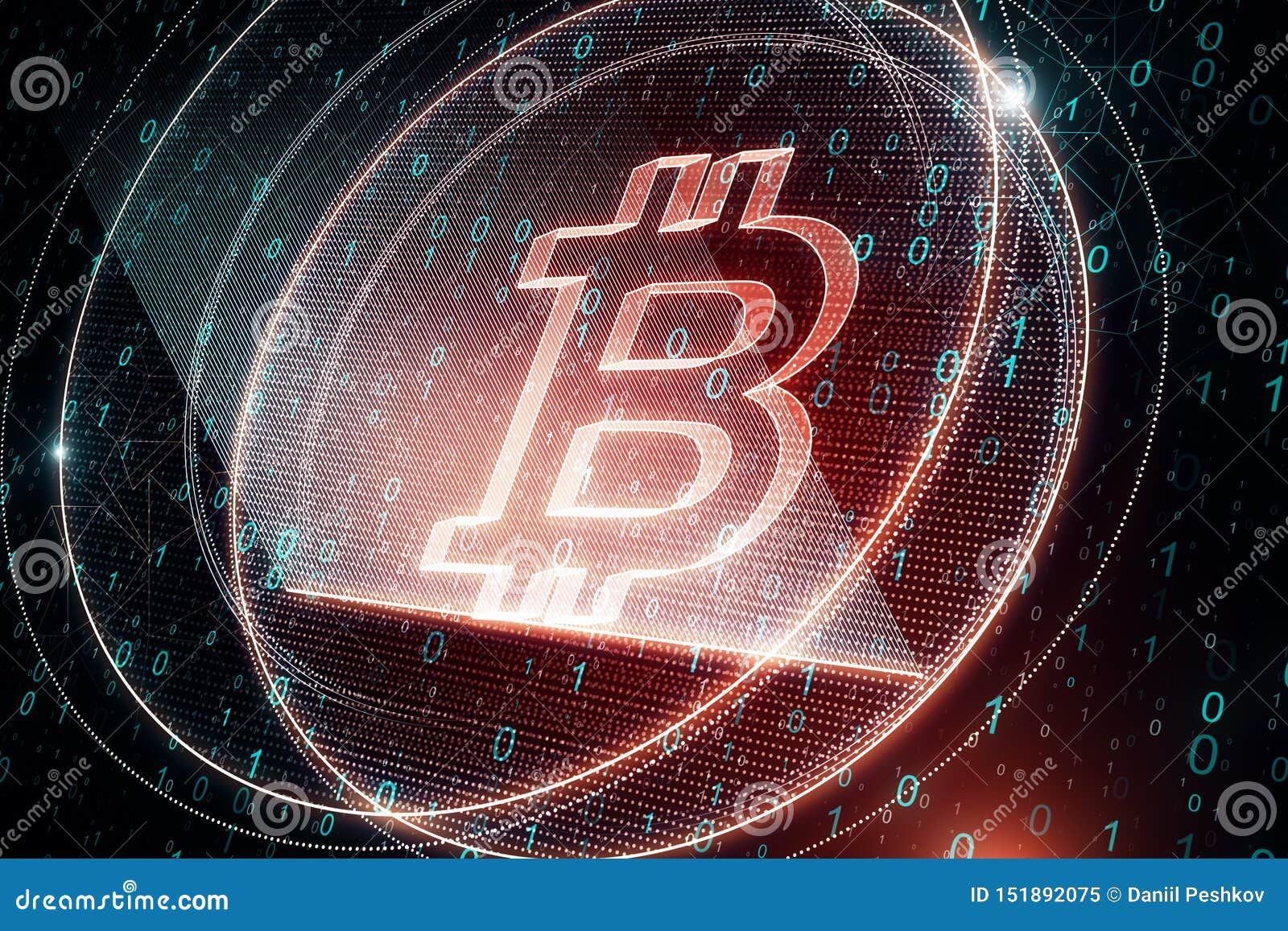 Creative Red Bitcoin Wallpaper Stock Illustration - Illustration of ...