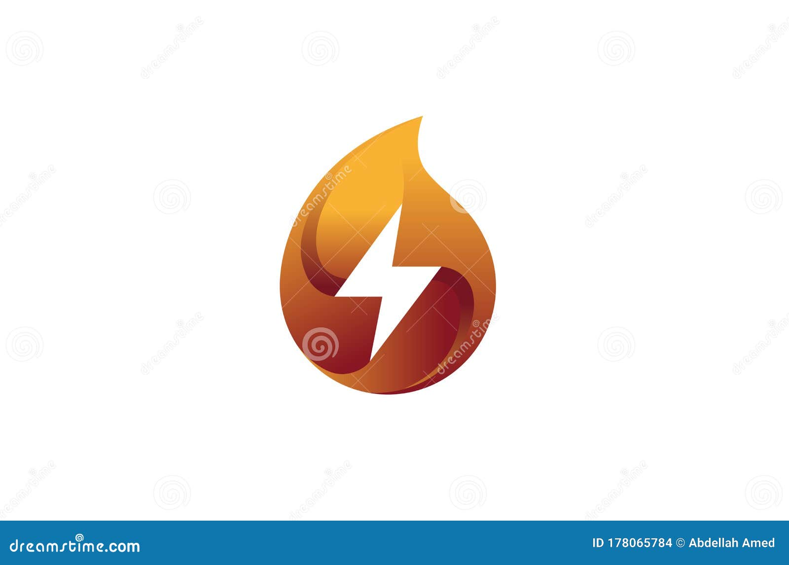 3D Thunder Logo. Lighting Bolt Logo. Electric Danger Light Power ...