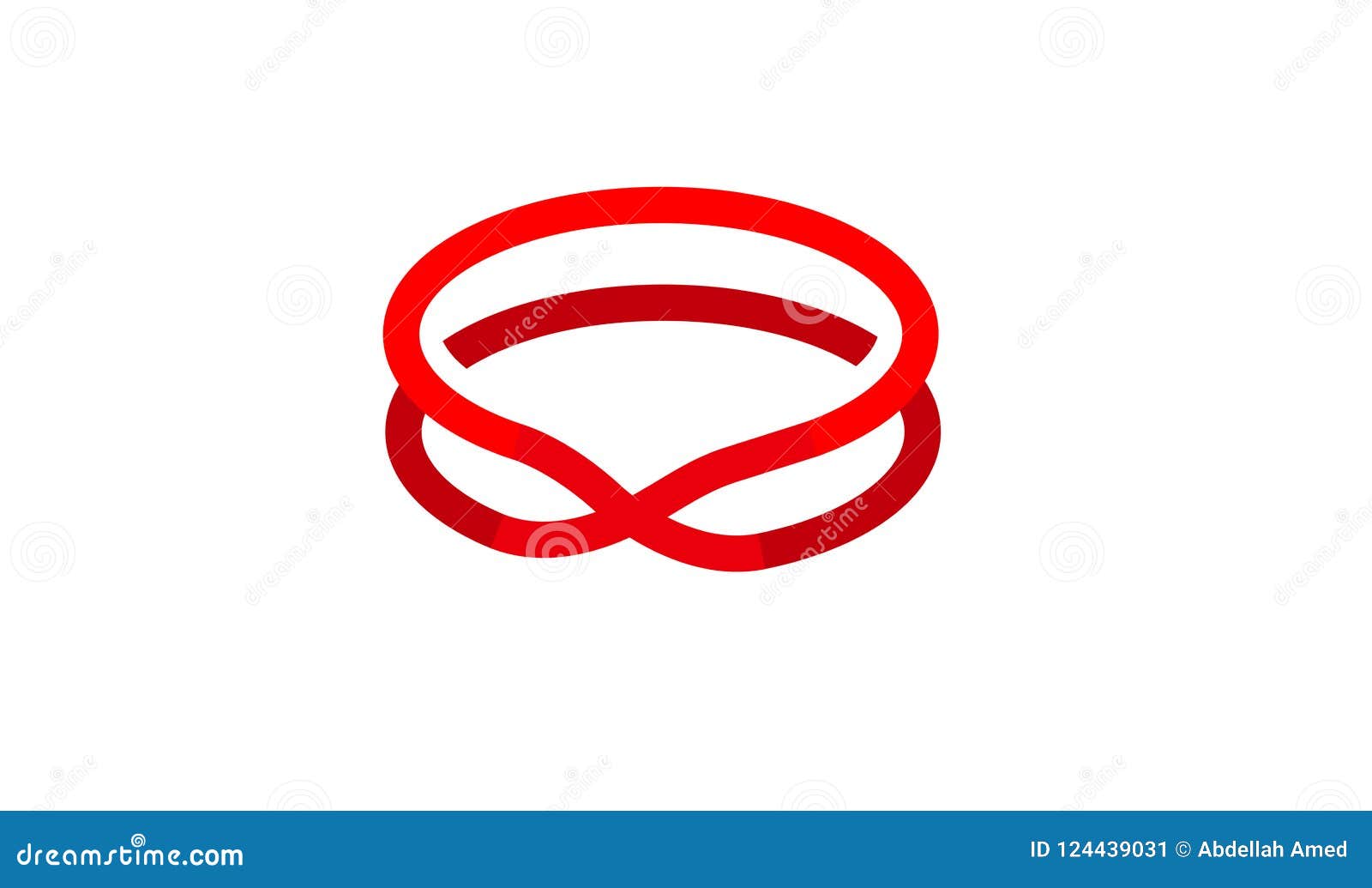 Creative Red Infinity Circle Logo Symbol Design Stock Vector ...