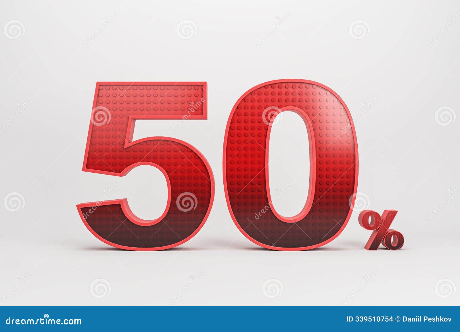 Creative Red 50 Neon Sign with Lamps on White Background. Stock ...