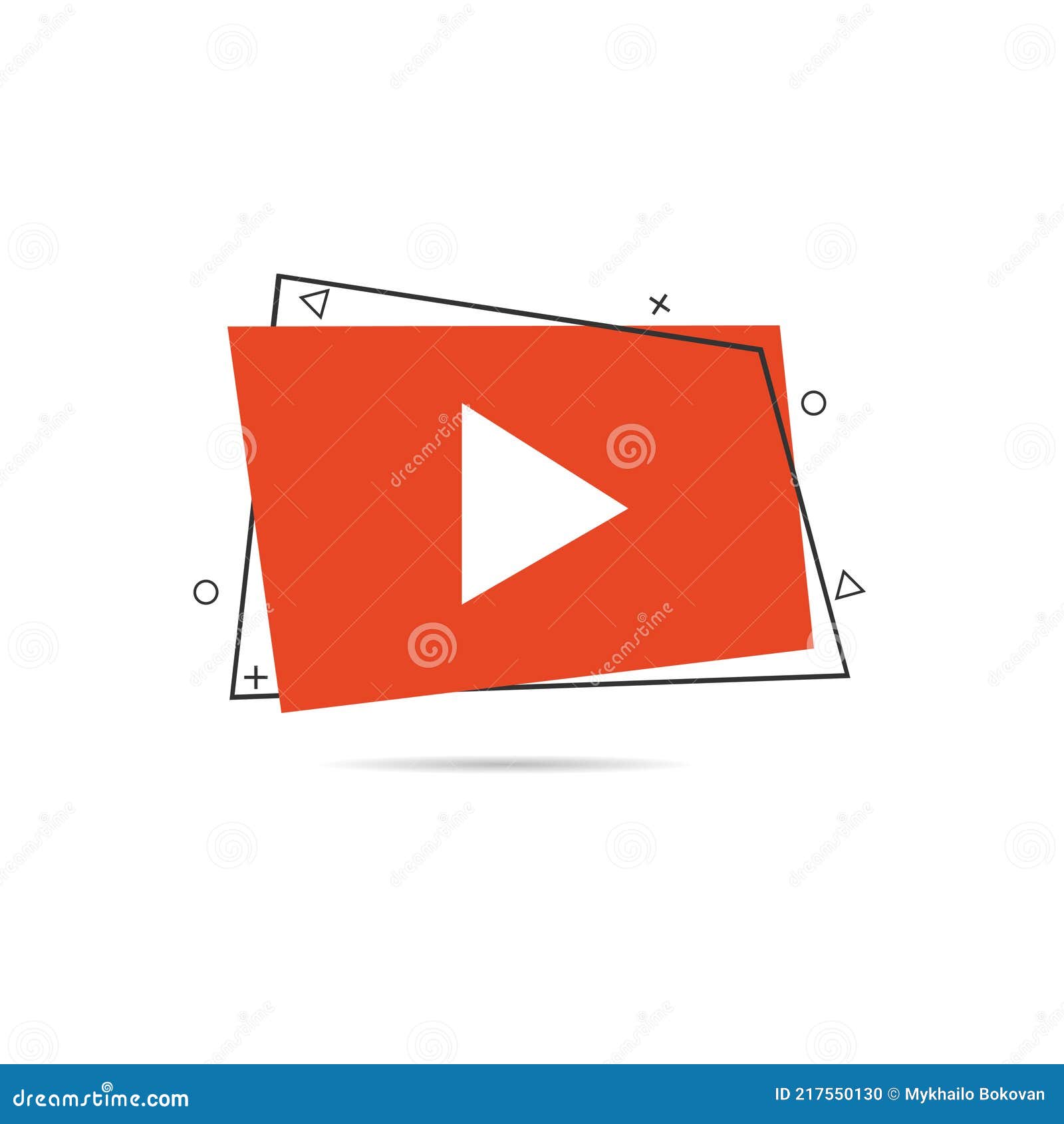 Creative Red Play Button Icon Stock Vector - Illustration of tube ...