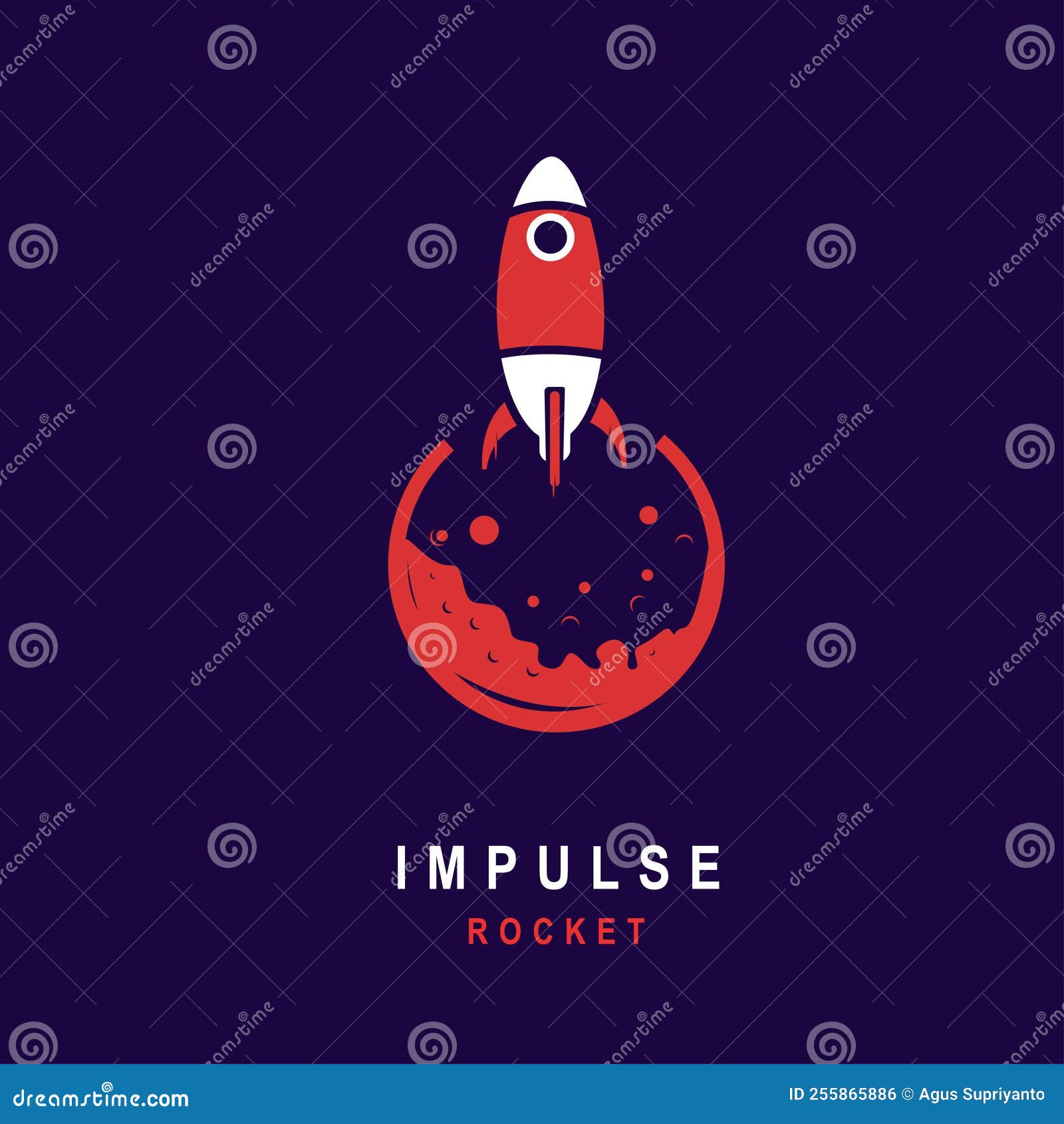 Creative Red Rocket Circle Logo Design Illustration, Creative Concepts ...