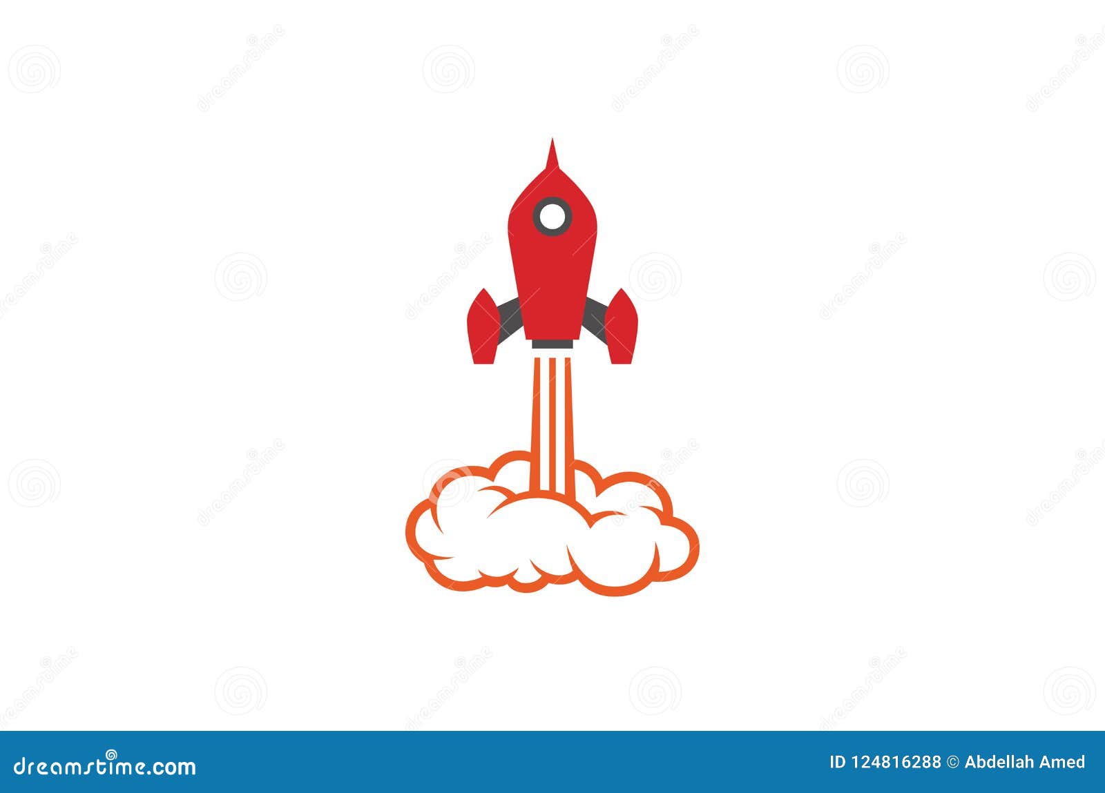 Creative Red Rocket Cloud Logo Stock Vector - Illustration of cartoon ...