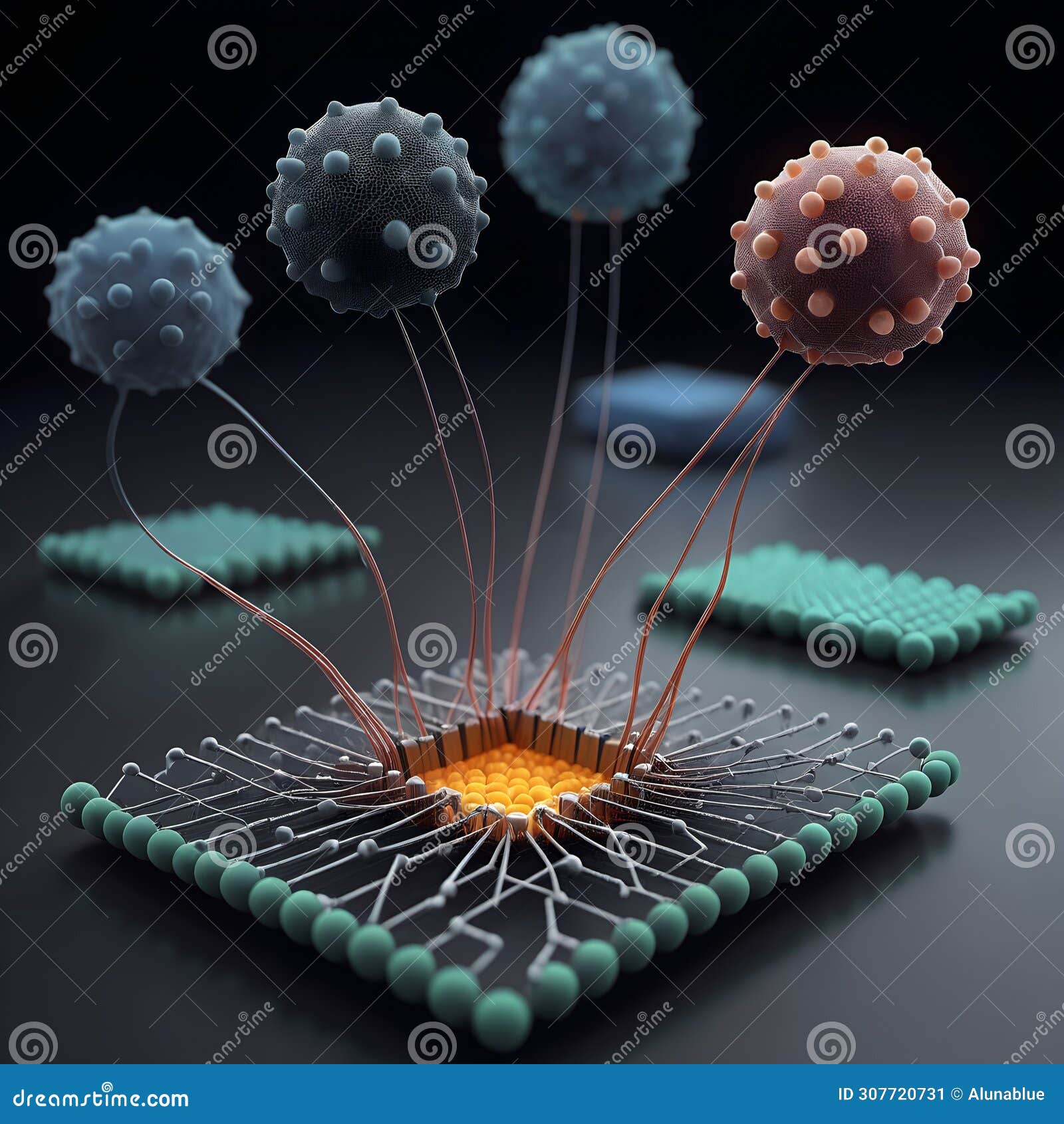 A Creative Representation of a Computer Virus. Stock Image - Image of ...