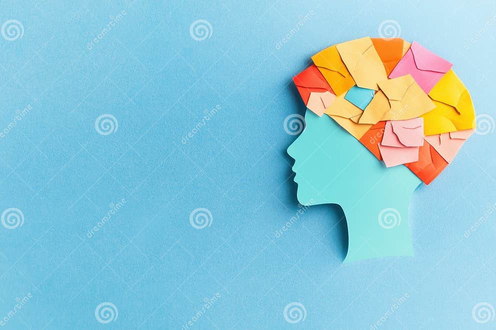 Creative Representation of a Human Brain Made with Colorful Sticky ...